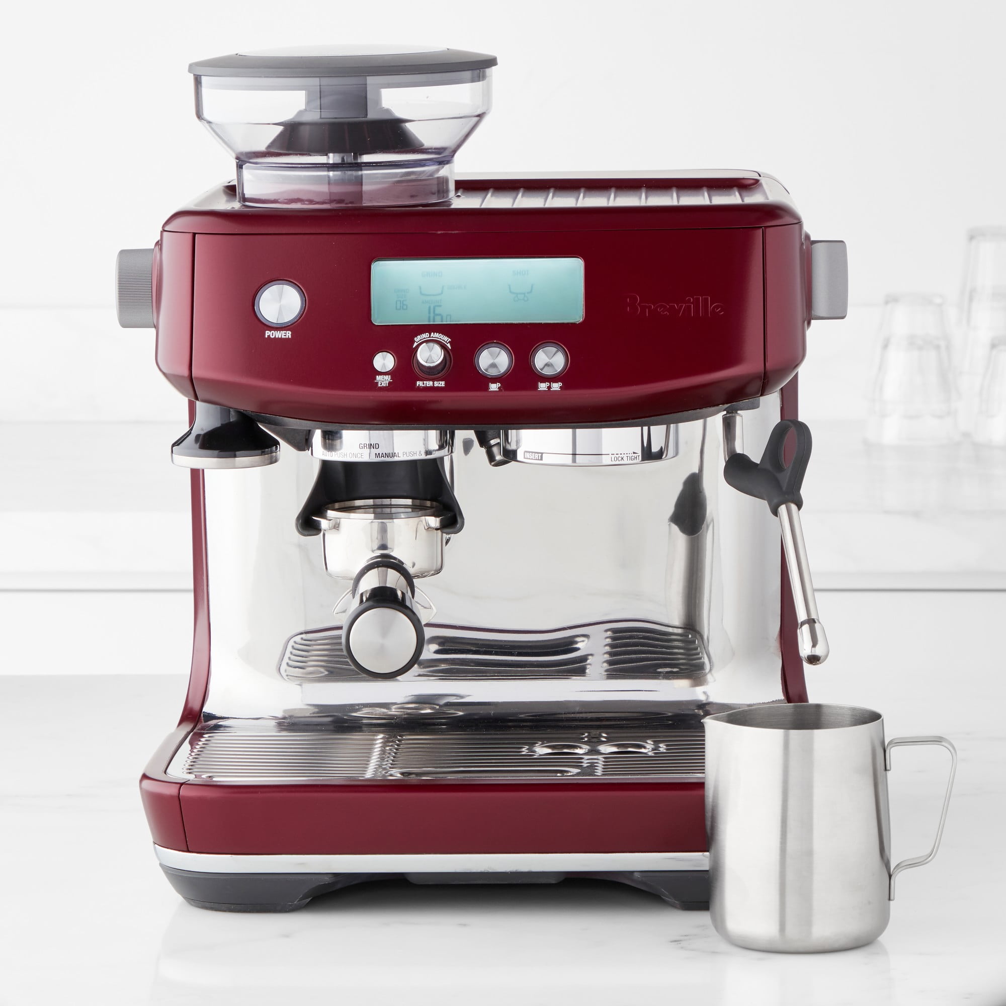 Breville BES878RVC1BUC1 The Barista Pro Espresso Machine - Red Velvet ...