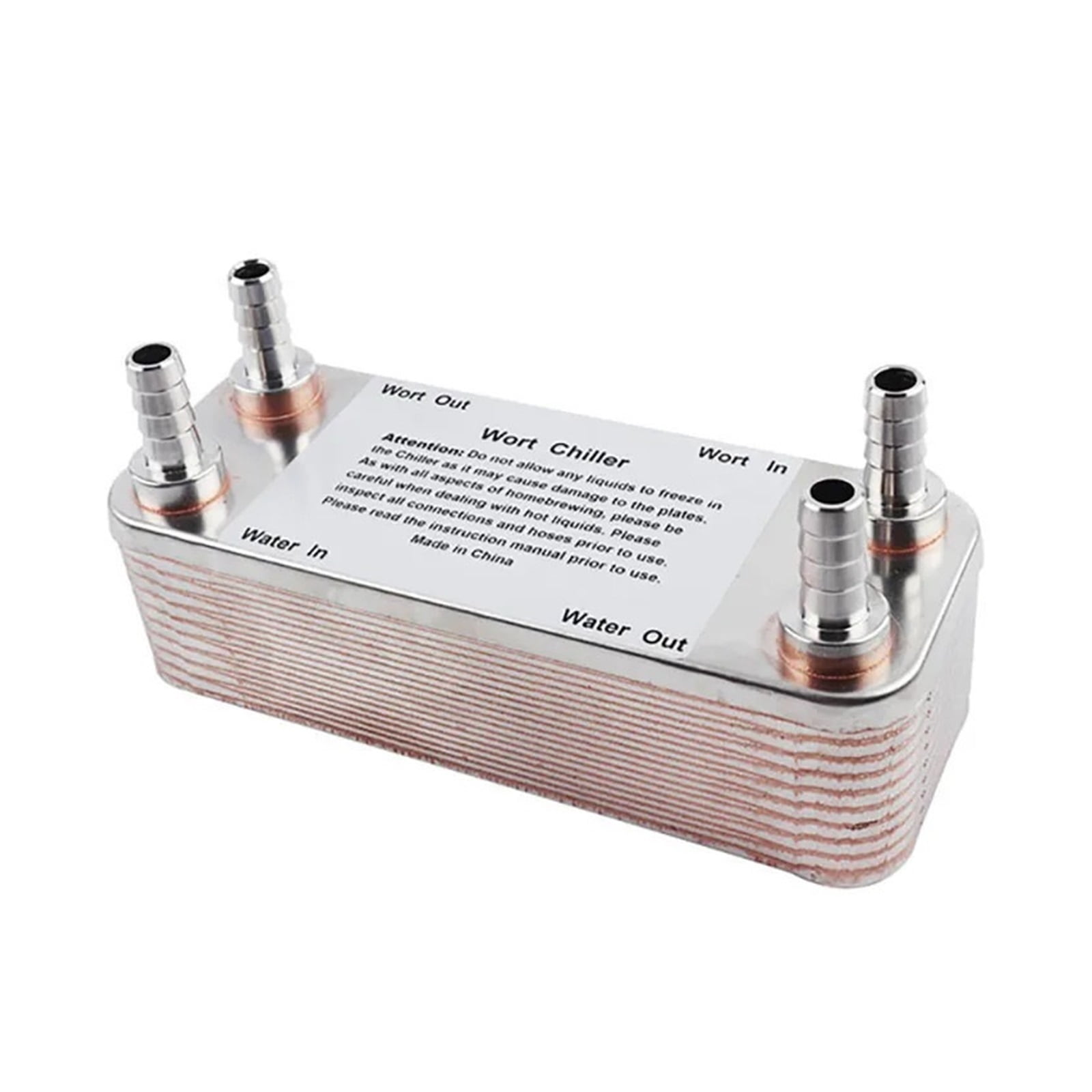 Brew Beer 20 Plates Beer Wort Chiller X 1/2" NPT Garden Hose Thread ...