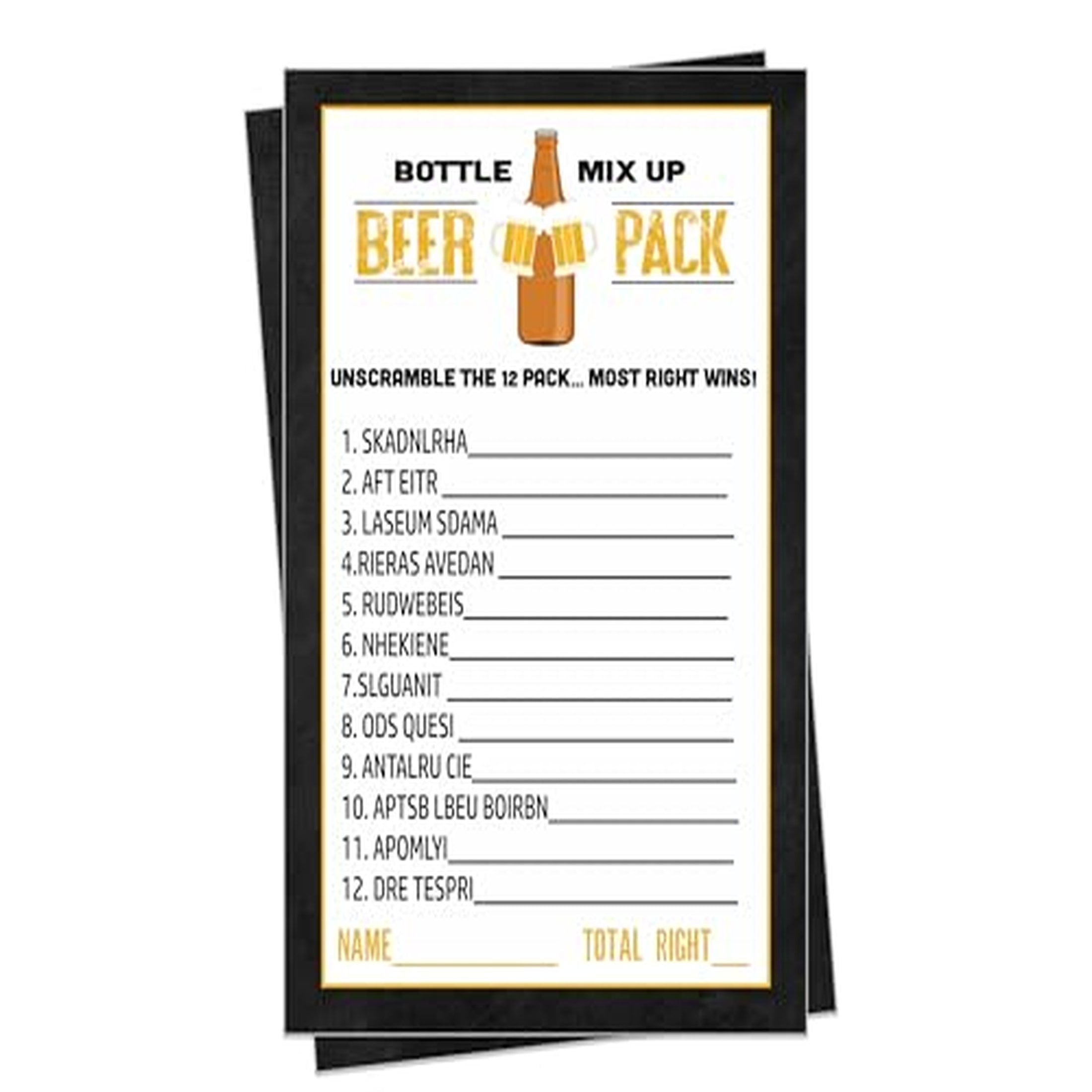 Brew Buzz Scramble Game - Fun Activity Cards for Adults, Perfect for ...