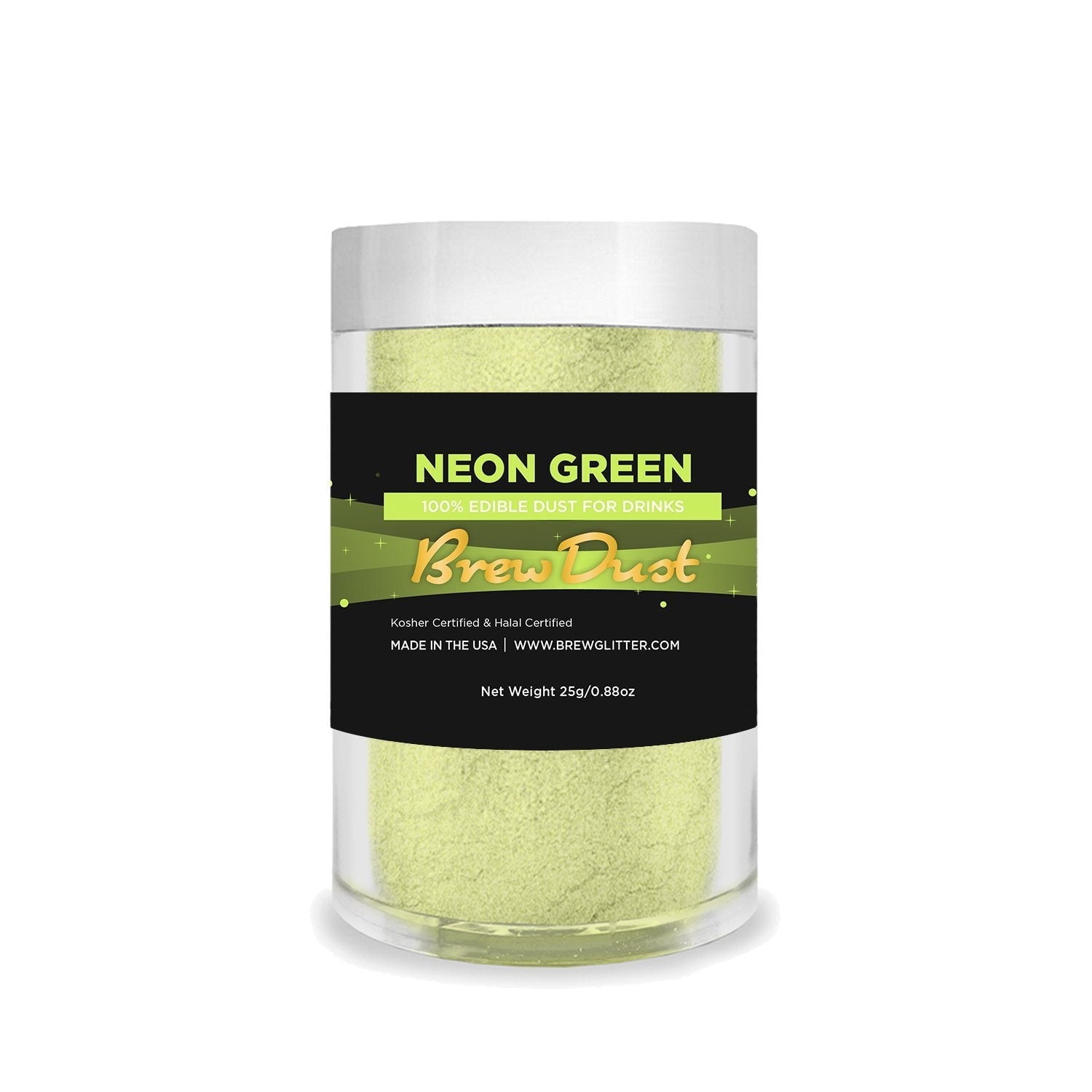 Brew Dust - Neon Green Edible Drink Powder - Silky Swirl, Beverage Safe ...