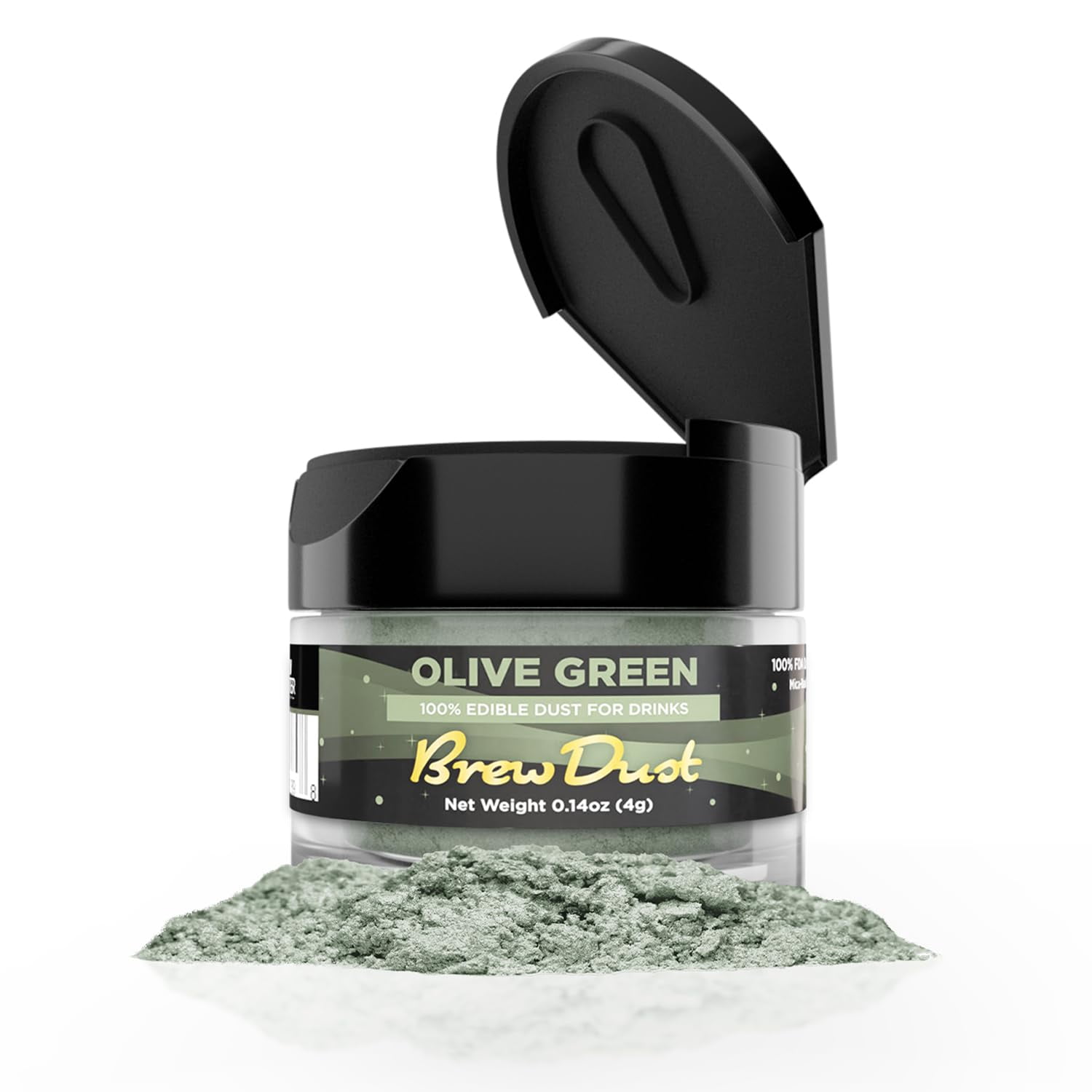 Brew Dust - Olive Green (4g) | Edible Shimmery Drink Glitter for Beverages, Drinks & Cocktails ...