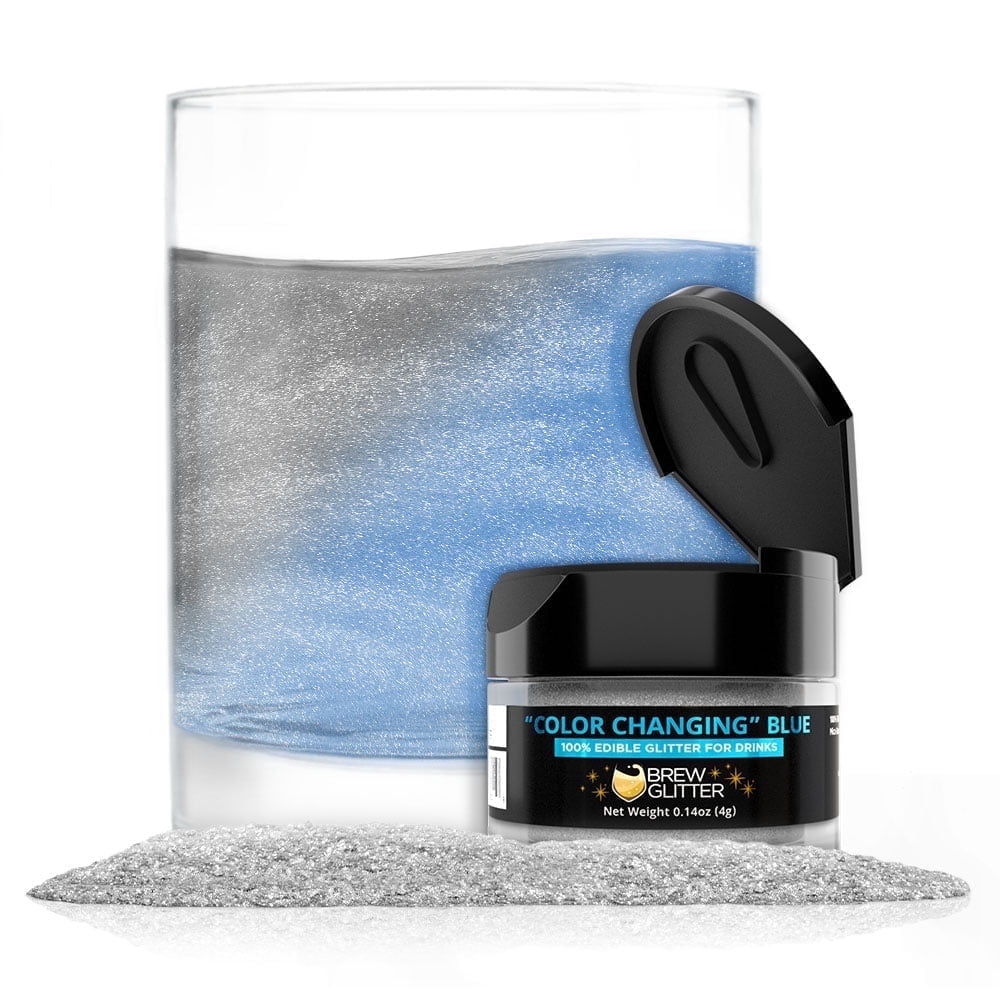 Brew Glitter - Color Changing Blue Edible Drink Glitter - Bold Sparkle ...