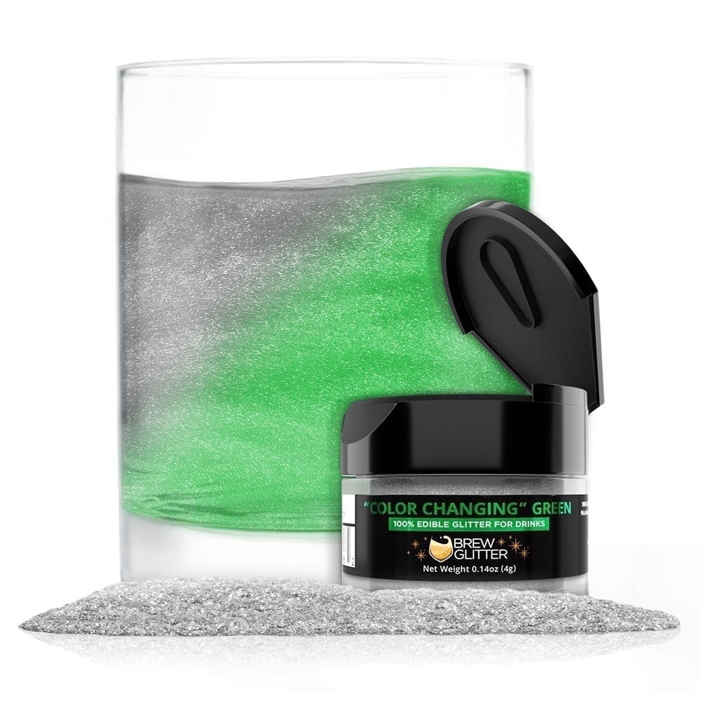 Brew Glitter - Color Changing Green Edible Drink Glitter - Magic Reveal ...