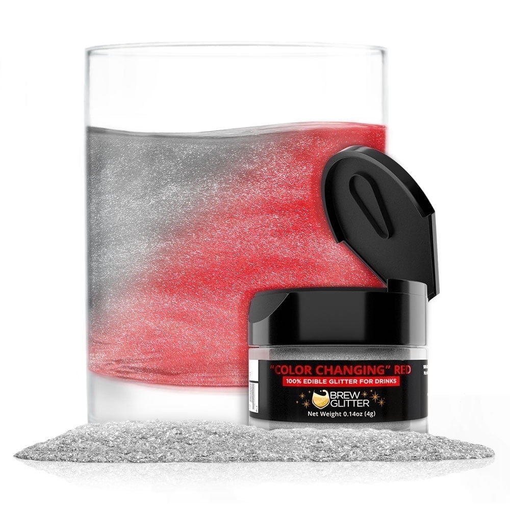 Brew Glitter - Color Changing Red Edible Drink Glitter - Magic Reveal ...