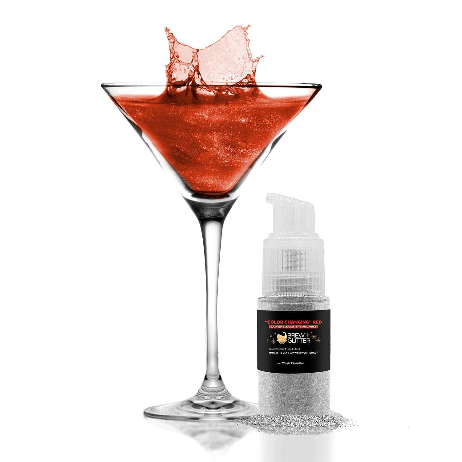 Brew Glitter - Color Changing Red Edible Drink Glitter - Magic Reveal ...