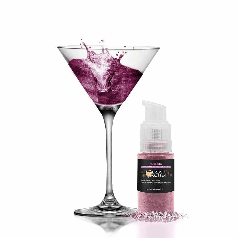 Brew Glitter - Fuchsia Edible Drink Glitter - Bold Sparkle, Beverage ...