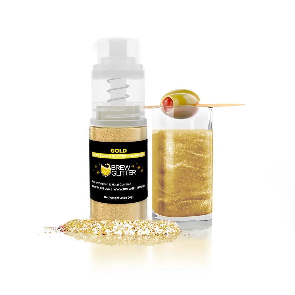 Brew Glitter - Gold Edible Drink Glitter - Bold Sparkle, Beverage-Safe ...