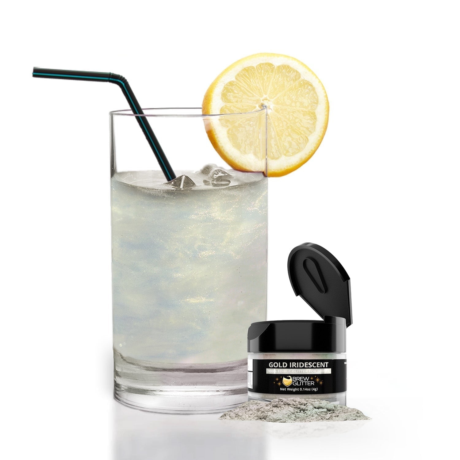 Brew Glitter - Gold Iridescent Edible Drink Glitter (4g, x1 Jar) for ...