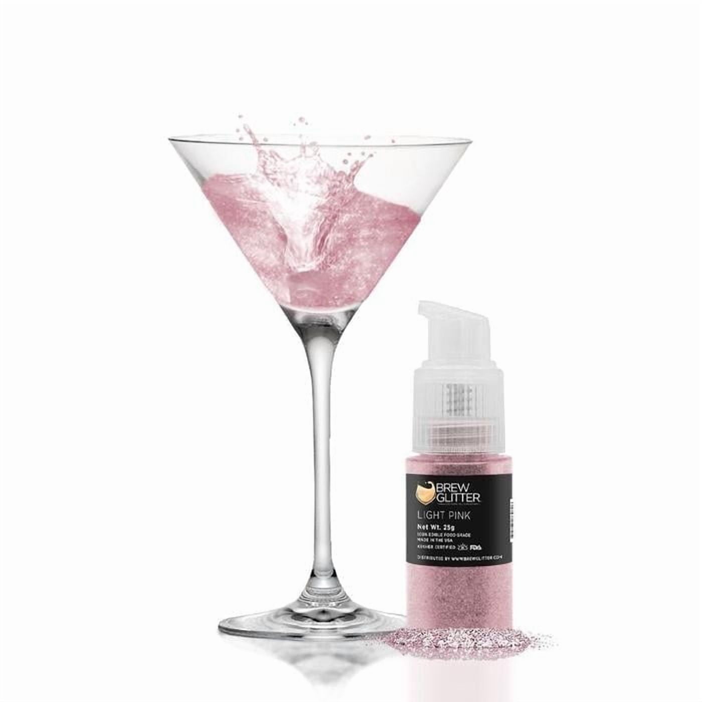 Brew Glitter - Light Pink Edible Drink Glitter - Bold Sparkle, Beverage ...