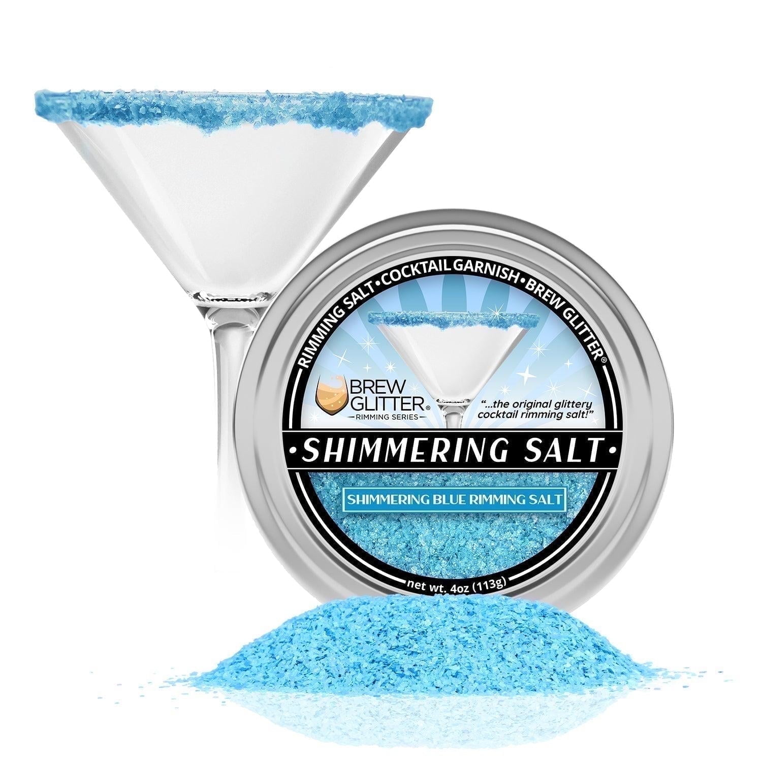 Brew Glitter - Blue Edible Glitter Blended Rimming Salt - Shimmering ...