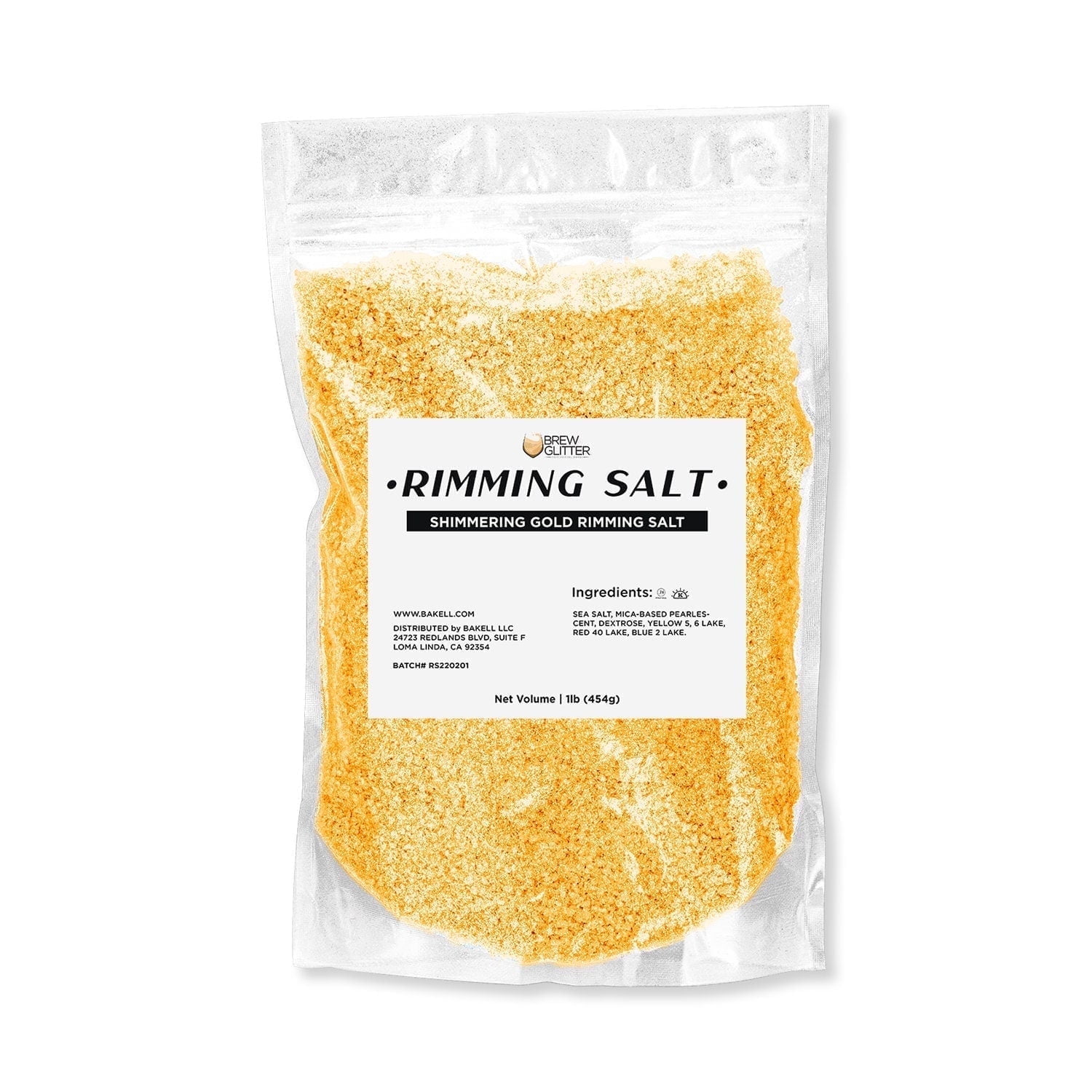 Brew Glitter - Gold Edible Glitter Blended Rimming Salt, Shimmering ...