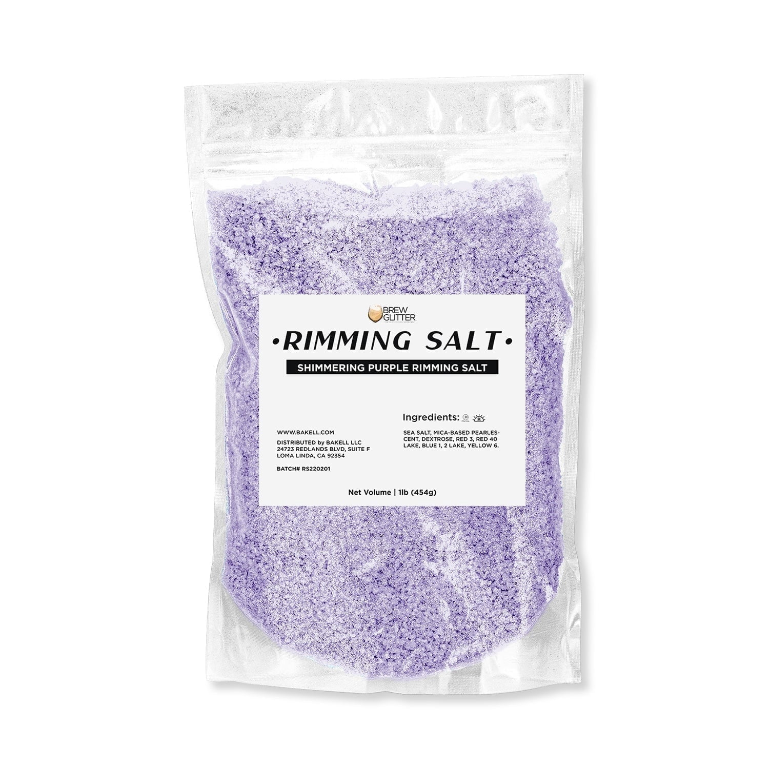 Brew Glitter - Purple Edible Glitter Blended Rimming Salt, Shimmering ...