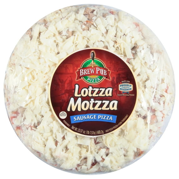 Brew Pub Lotzza Motzza Sausage Frozen Pizza 23.57oz - Walmart.com