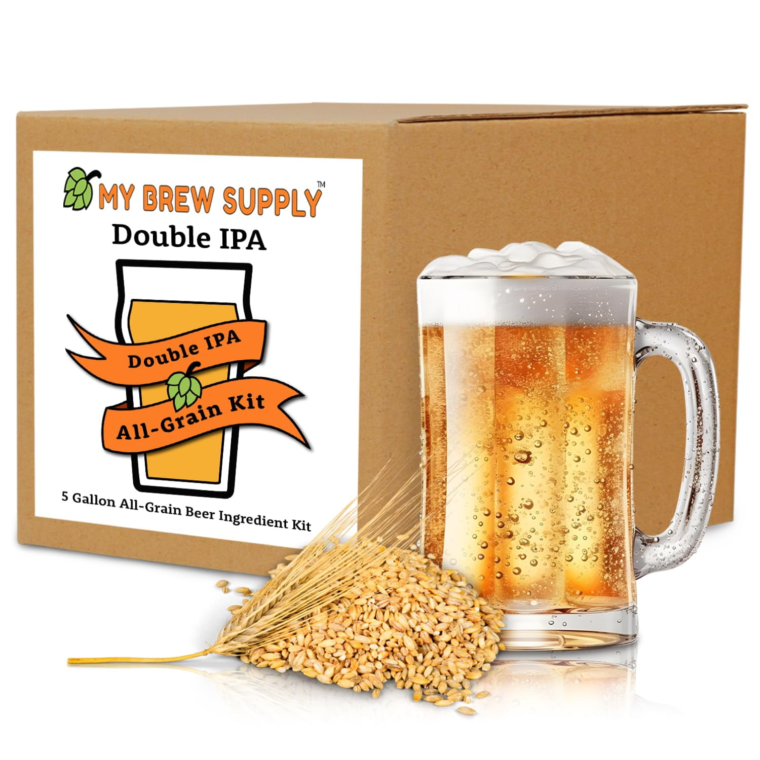 My Brew Supply Double IPA Brewing Kit | 12lbs American Pale 2-Row Malt ...