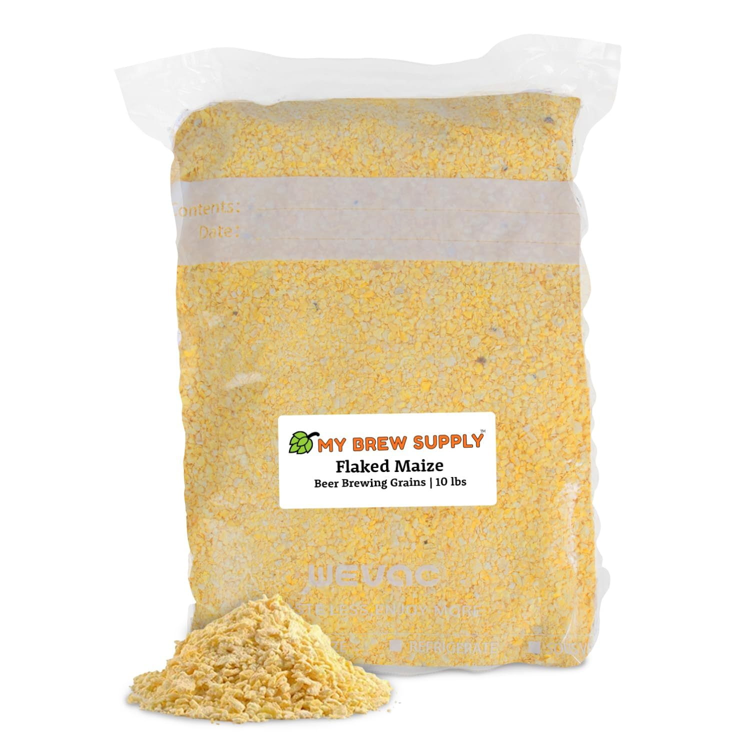 My Brew Supply Flaked Maize Beer Making Grain | Brew Your Own Light ...