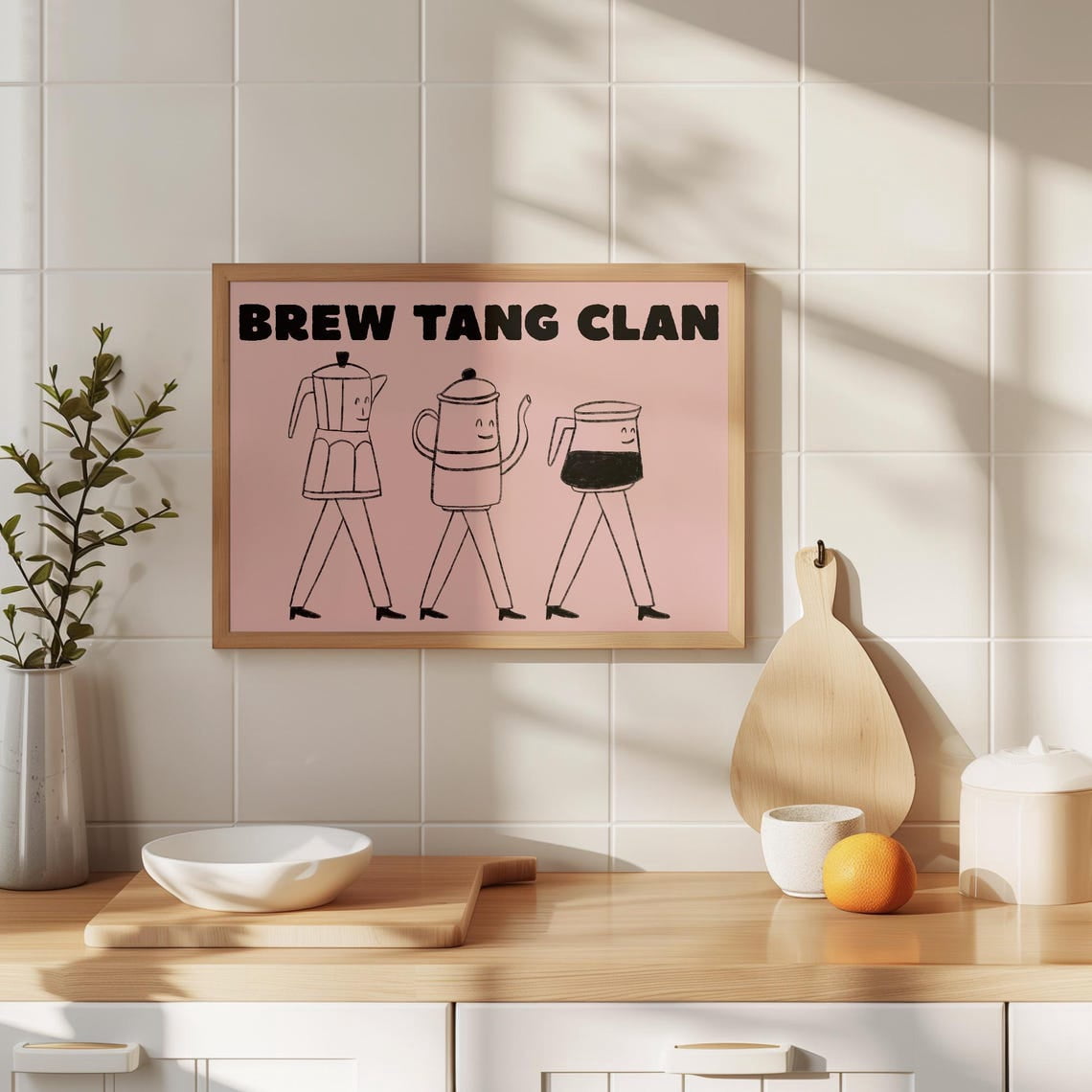 Brew Tang Clan Coffee Surreal Art Typography Poster, Unframed Size ...