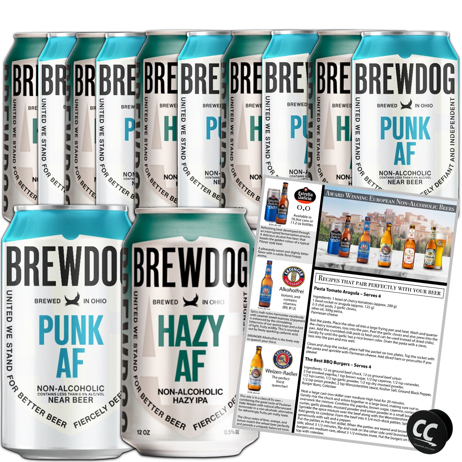 BrewDog 12 IPA Mixed Pack, Non-Alcoholic Pack | Includes Hazy, & Punk ...