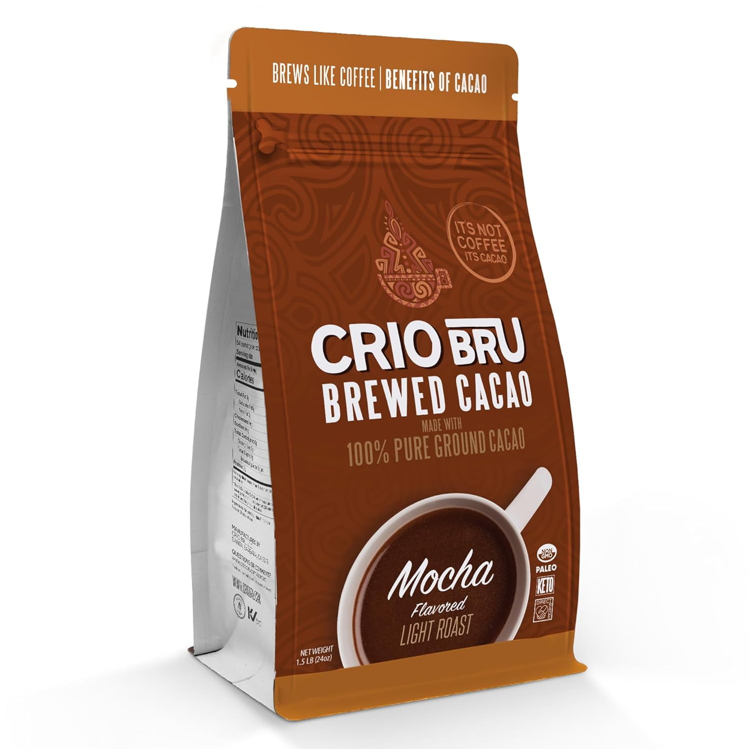 Brewed Cacao Mocha Flavored Light Roast - Coffee Alternative Natural ...