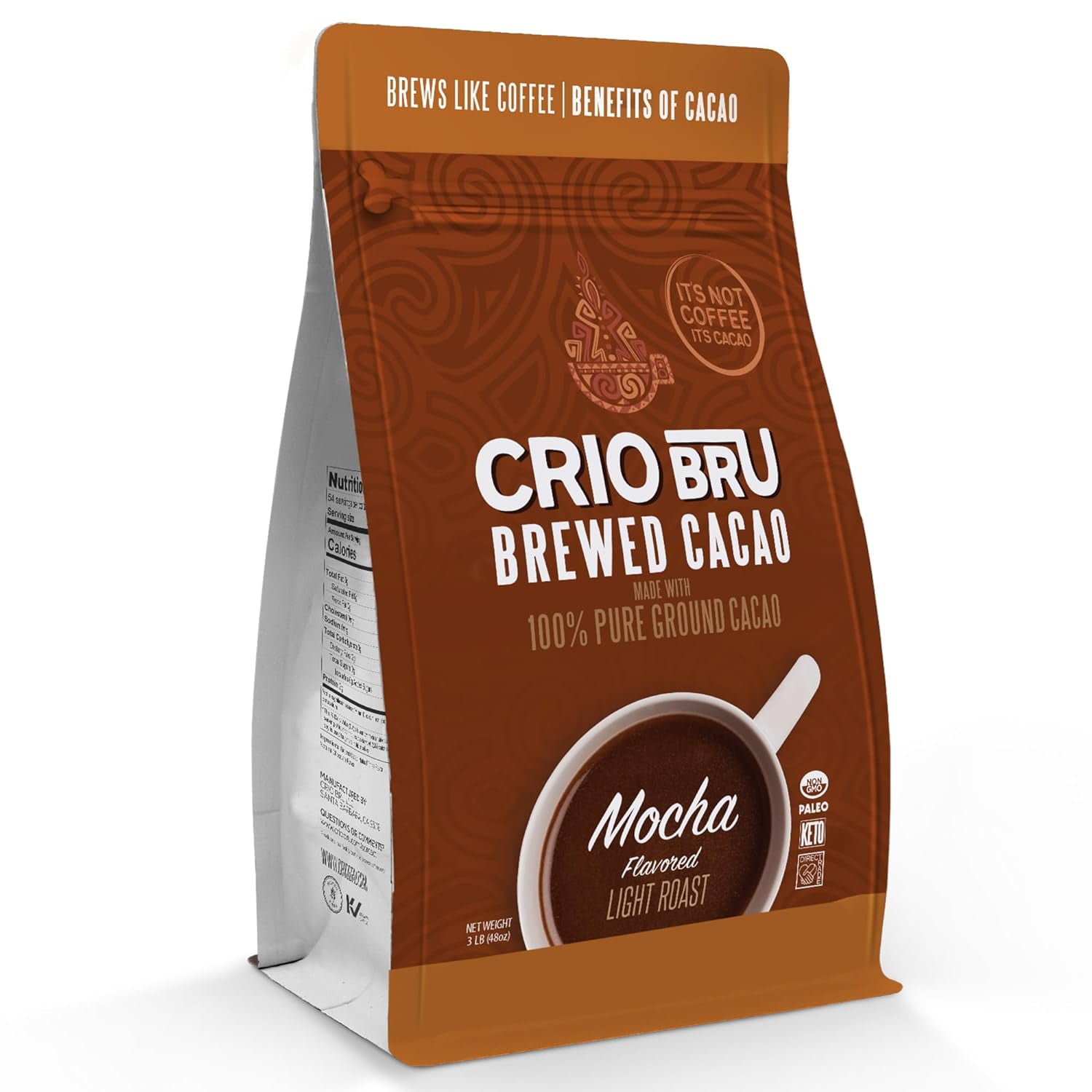 Brewed Cacao Mocha Flavored Light Roast - Coffee Alternative Natural ...