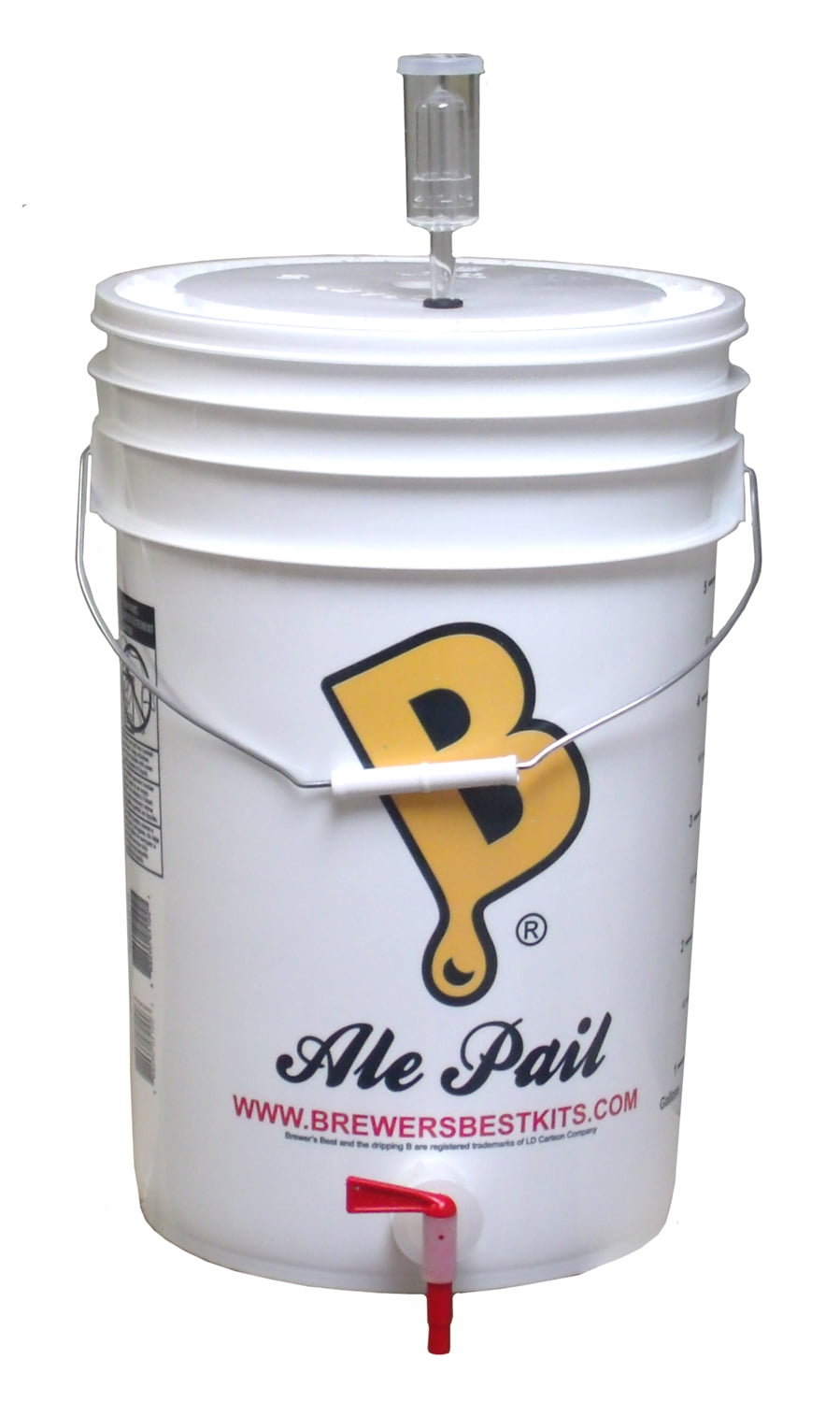 Brewer's Best 6.5 Gallon Bottling/Fermenting Bucket With Lid, airlock ...
