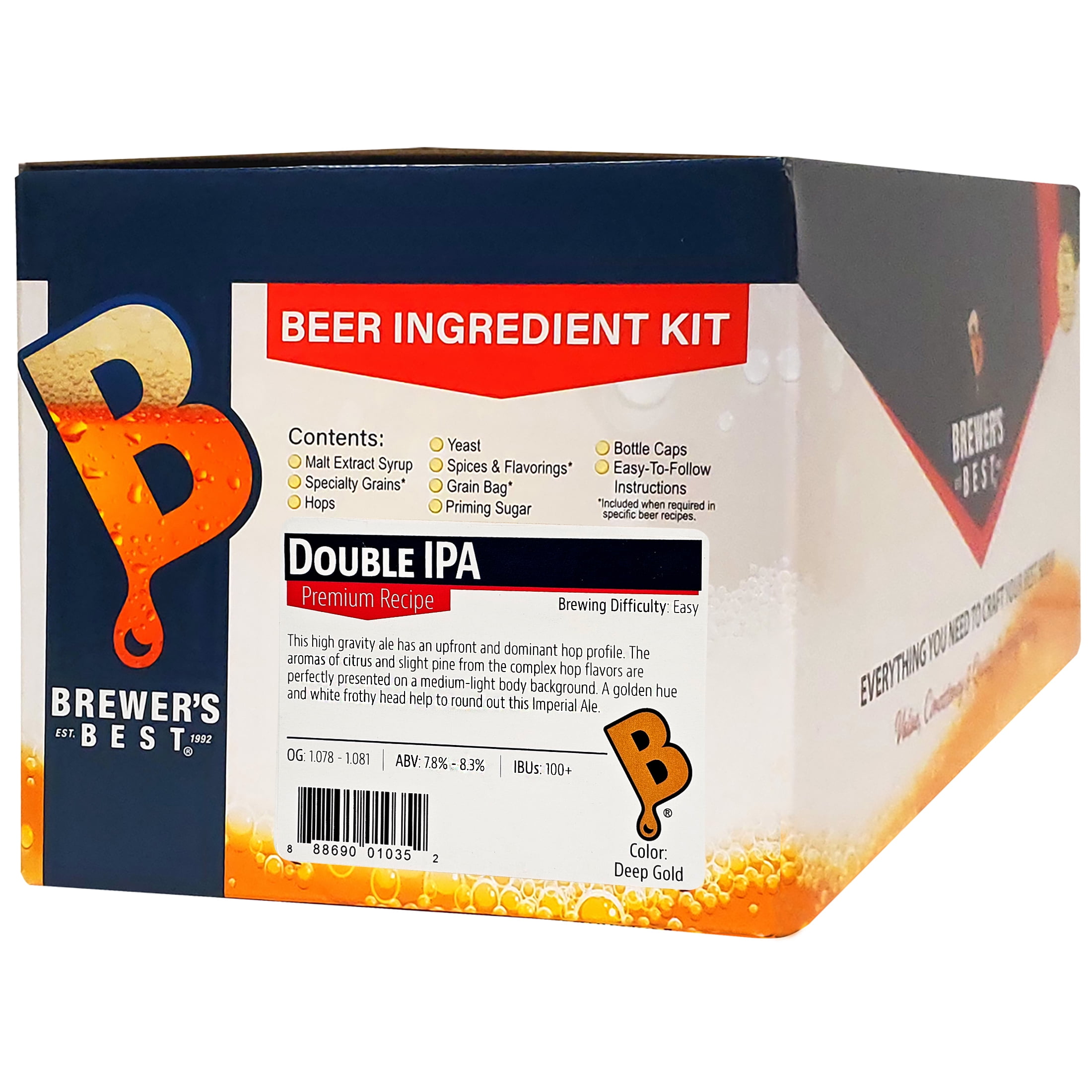 Free Shipping! Brewer's Best Double IPA Beer Ingredient Kit - Walmart ...