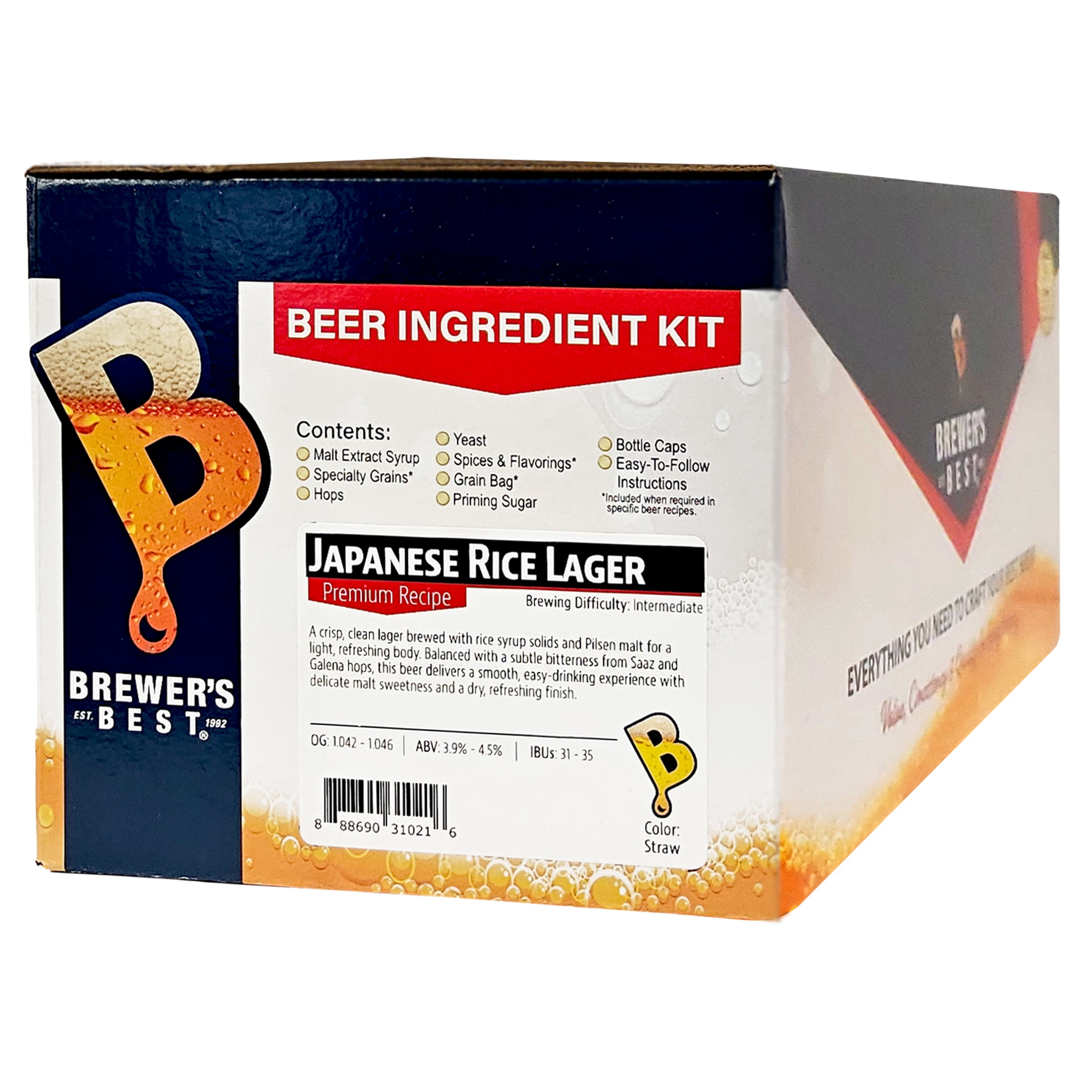 Brewer's Best Japanese Rice Lager Beer Making Ingredient Kit - Walmart.com