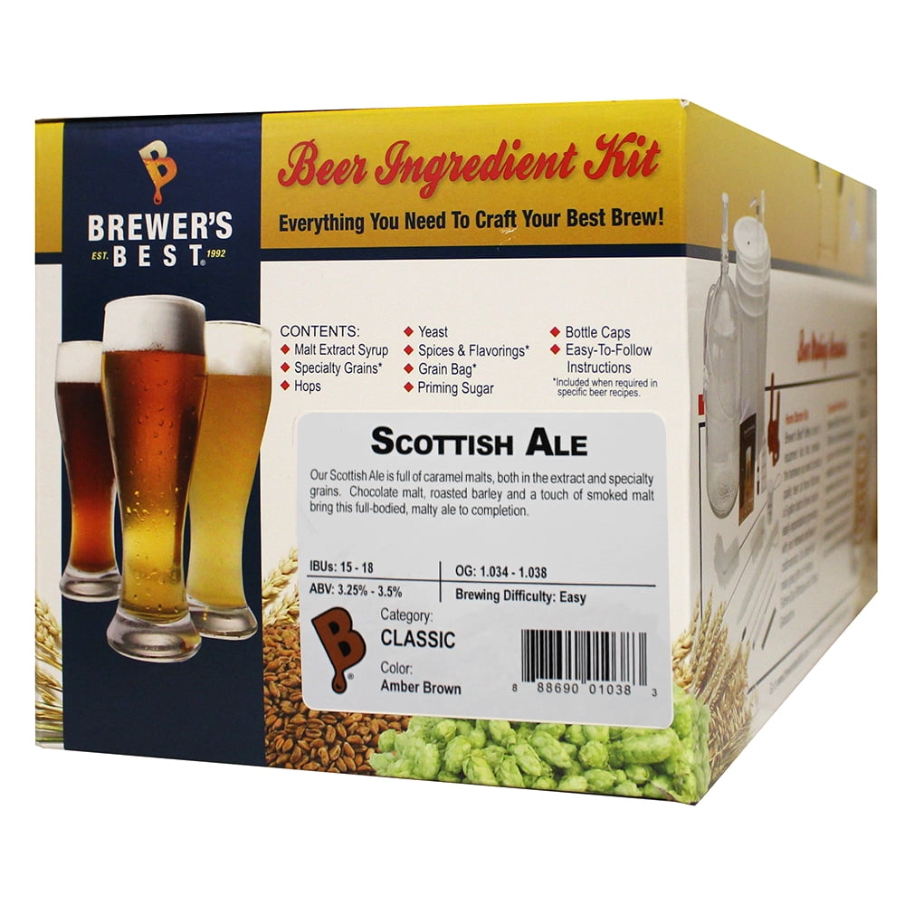 Beginner Home Brewing Kit Brewer's Best Scottish Ale Beer Making Kit ...