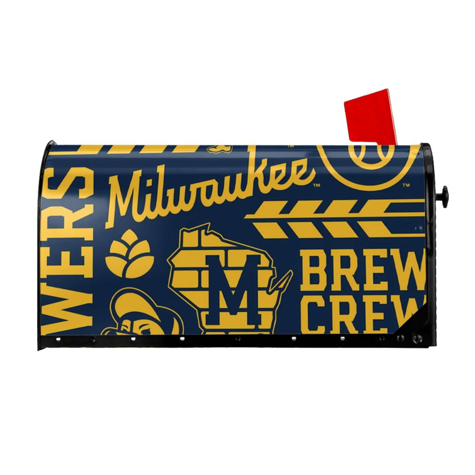 Brewers Baseball Team Double Sided Decorative Mailbox Cover All Seasons ...