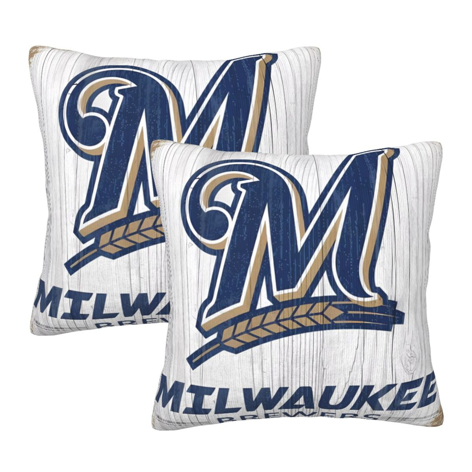 Brewers Baseball Team Double Sided Plush Pillow Cover (2 Pack), Sofa ...