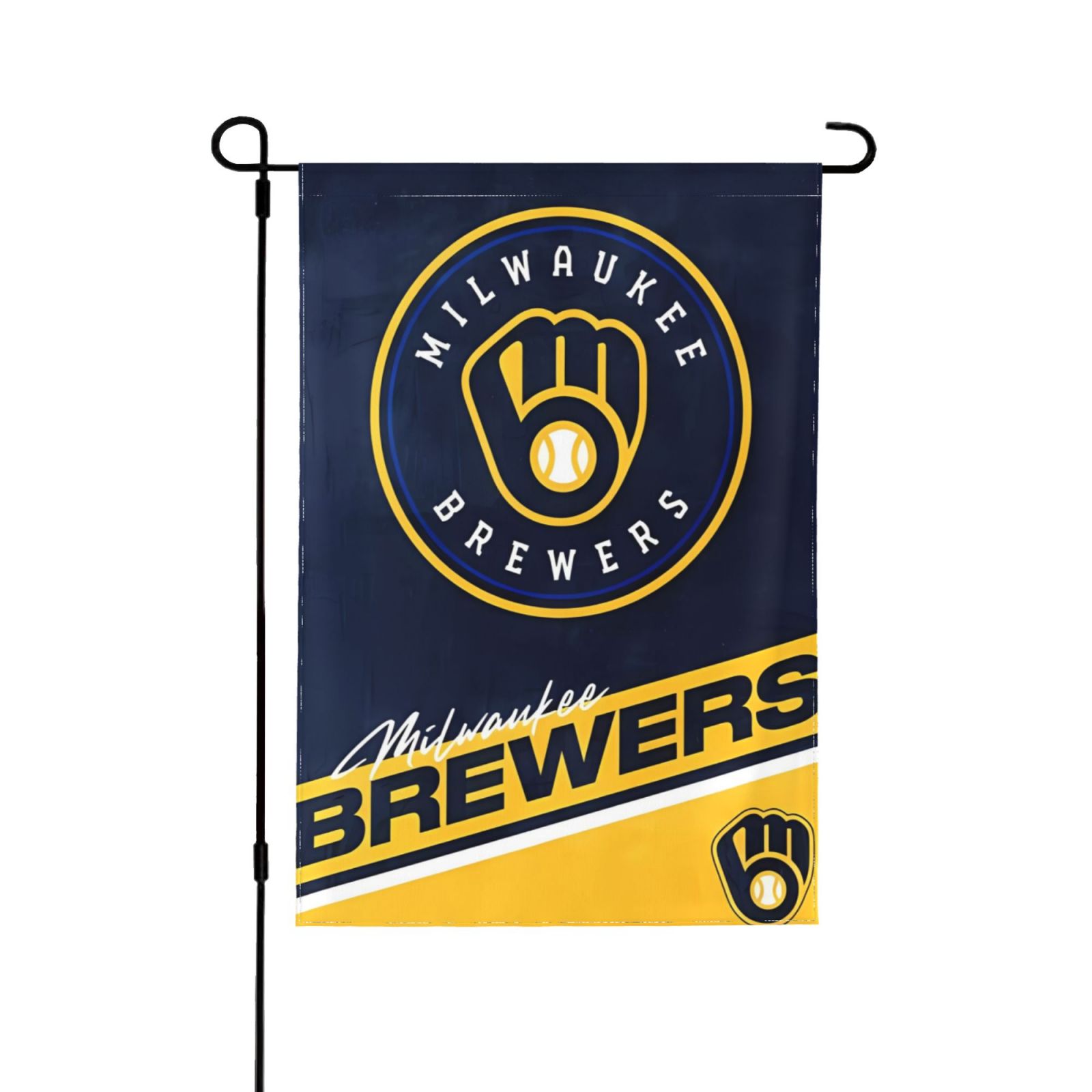 Brewers Baseball Team Front Garden Flag, Fans Spectator Flag Hanging ...
