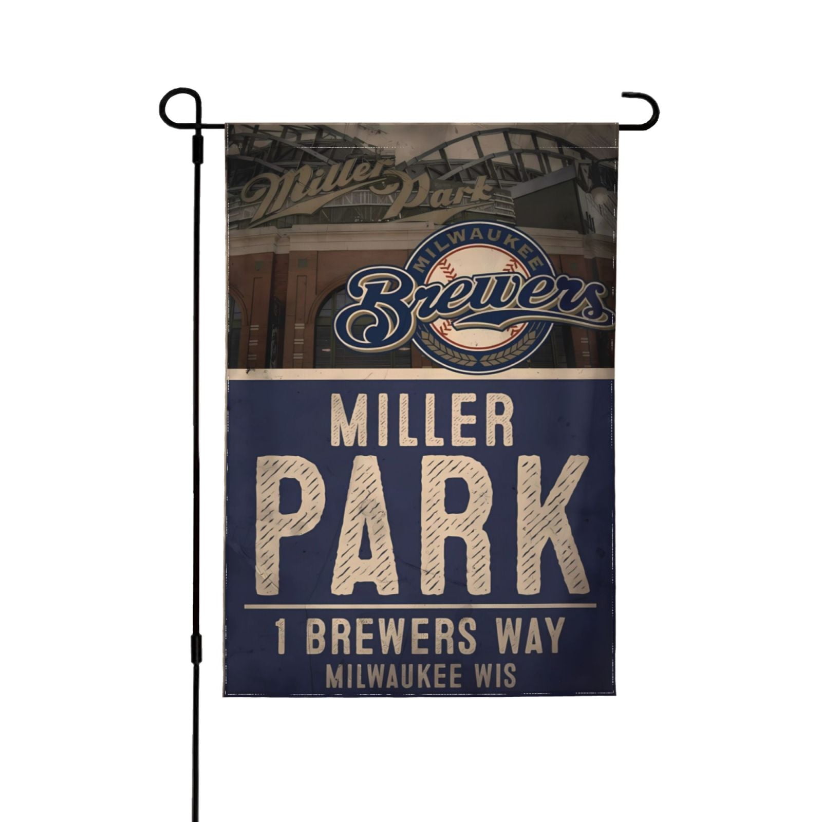 Brewers Baseball Team Front Garden Flag, Fans Spectator Flag Hanging ...