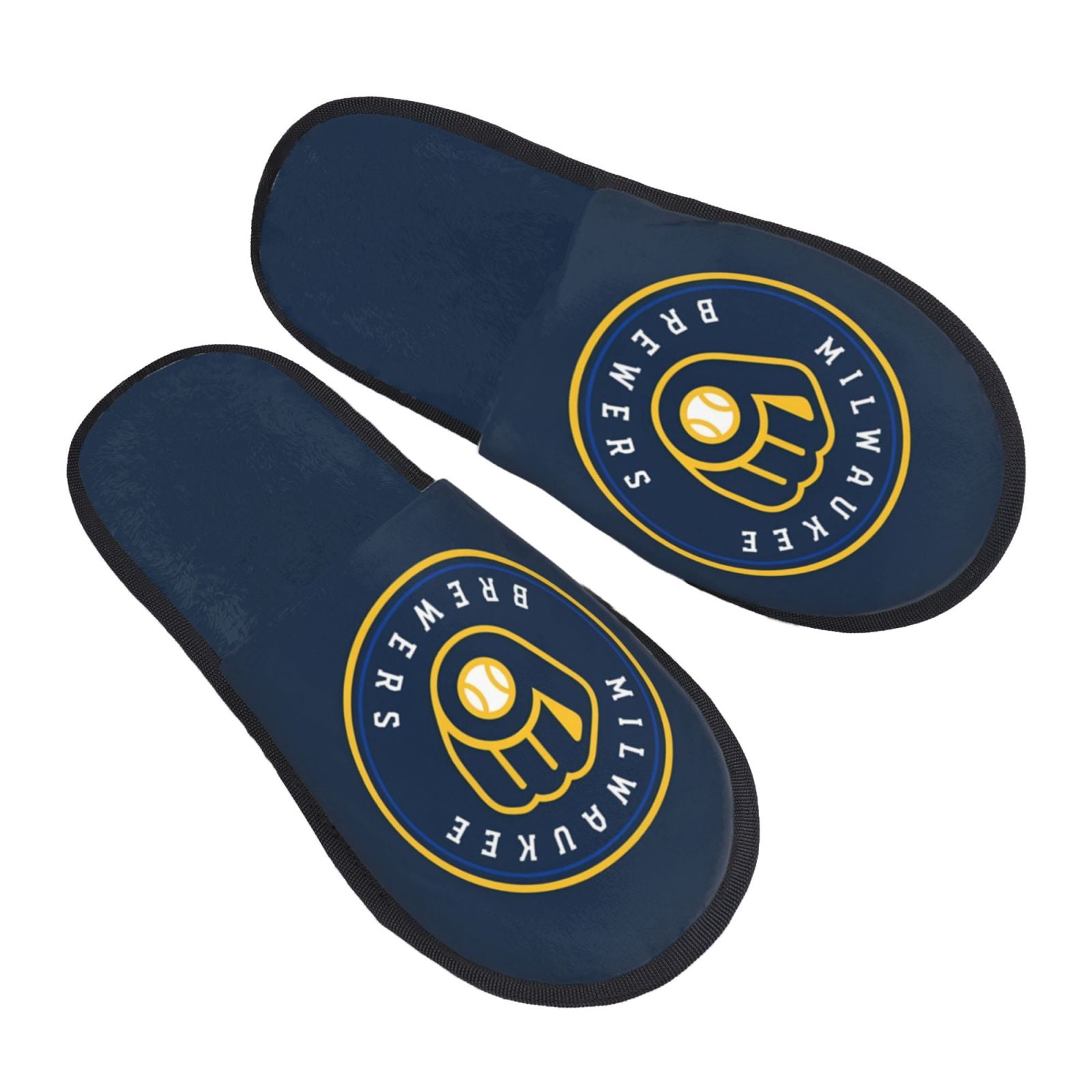 Brewers Baseball Team Plush Slippers Men and Women Soft Travel Slippers ...