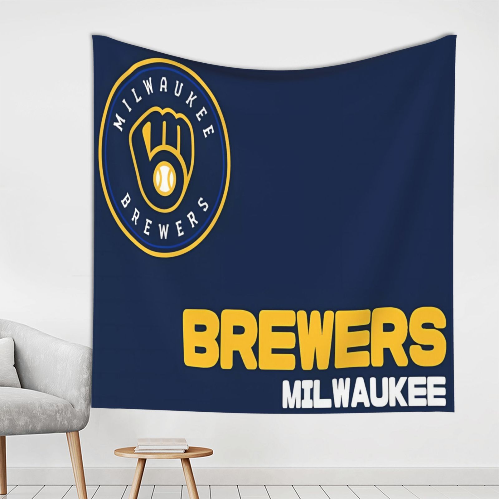Brewers Baseball Team Themed Wall Hanging 59x59 Inches, Luxurious ...