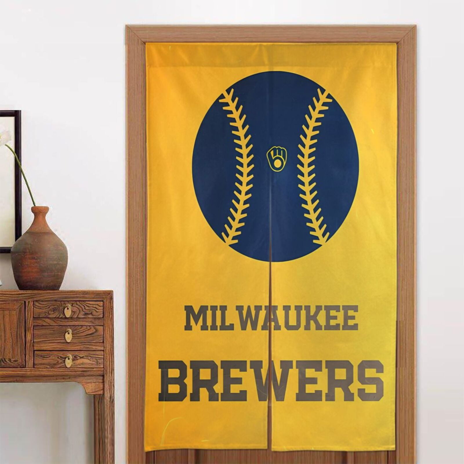 Brewers Baseball team gate decoration banner, privacy blackout storm ...