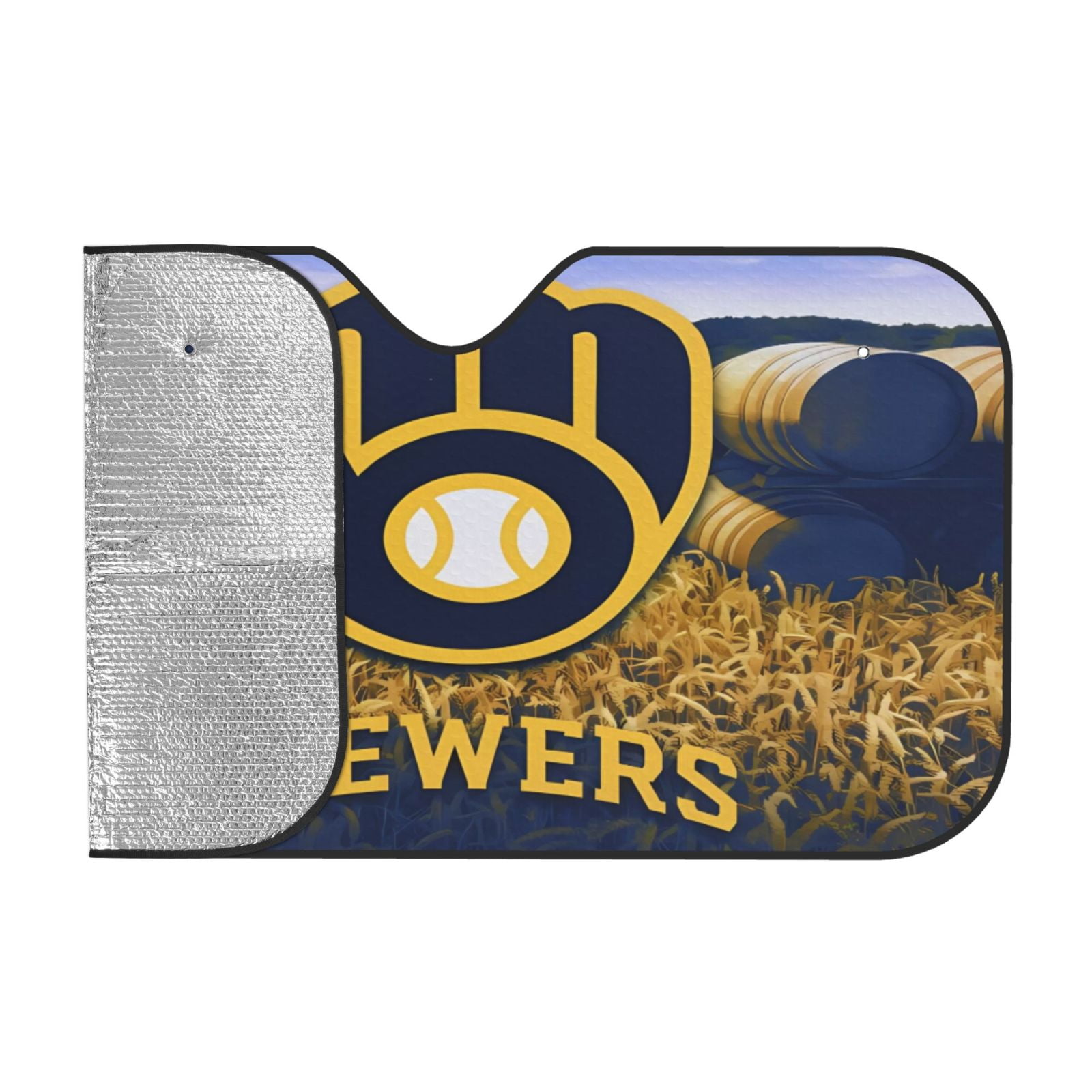 Brewers Car Windshield Sun Shade Foldable Front Windshield Shade for ...