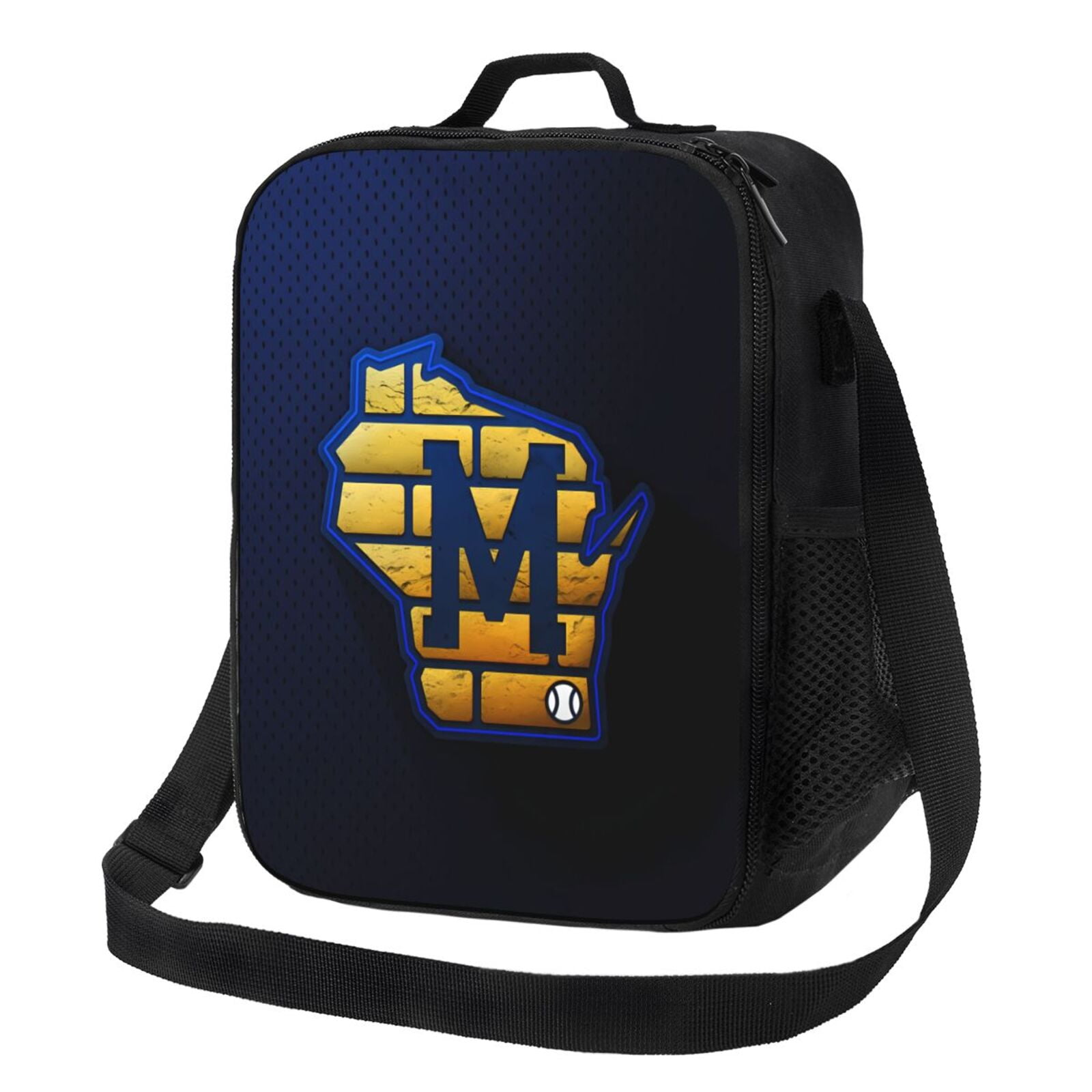 Brewers Custom Campus One Shoulder Insulated Lunch Bag Unisex Baseball ...