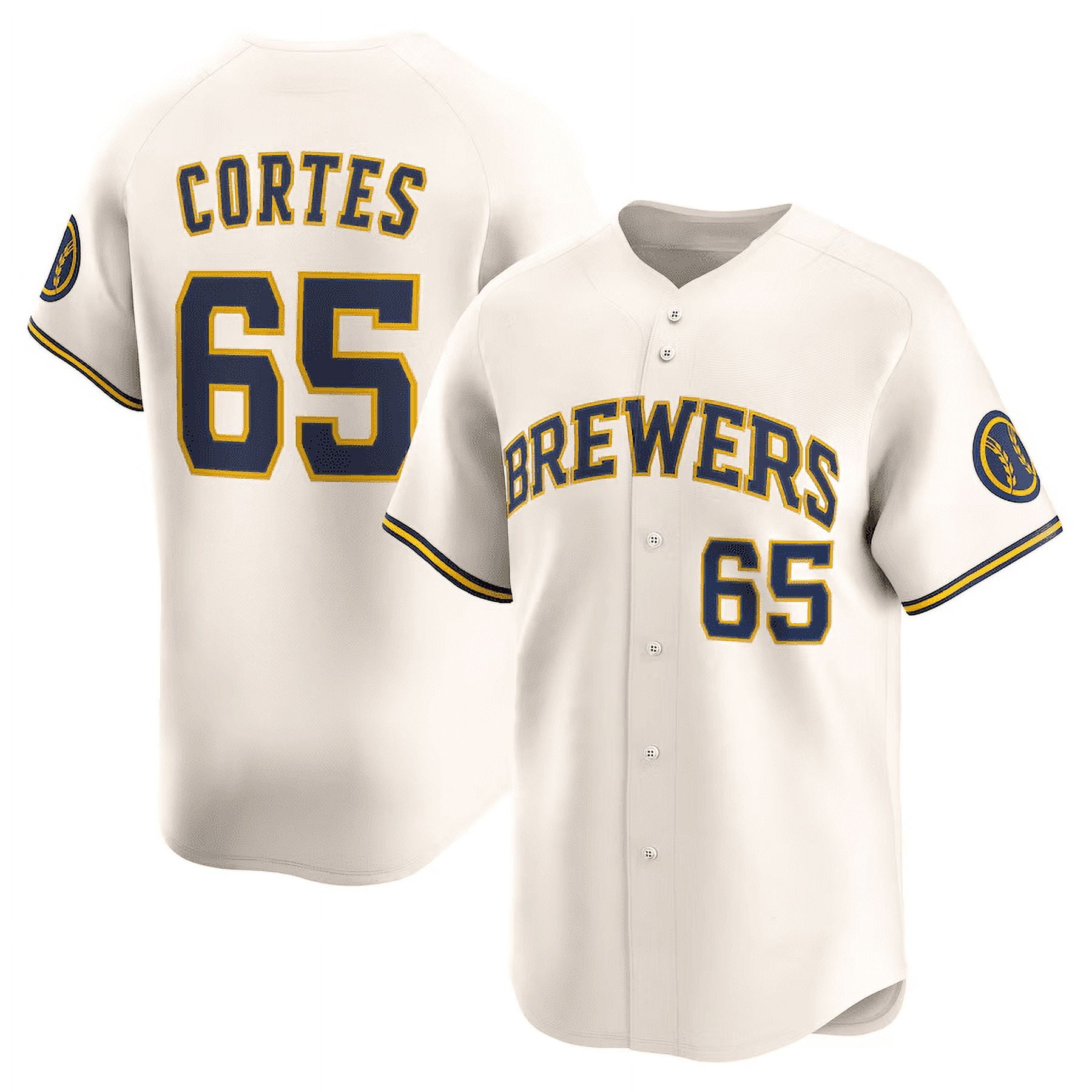 Brewers Men's Nestor Cortes#65 Home Limited Player Jerseys Fans Classic ...