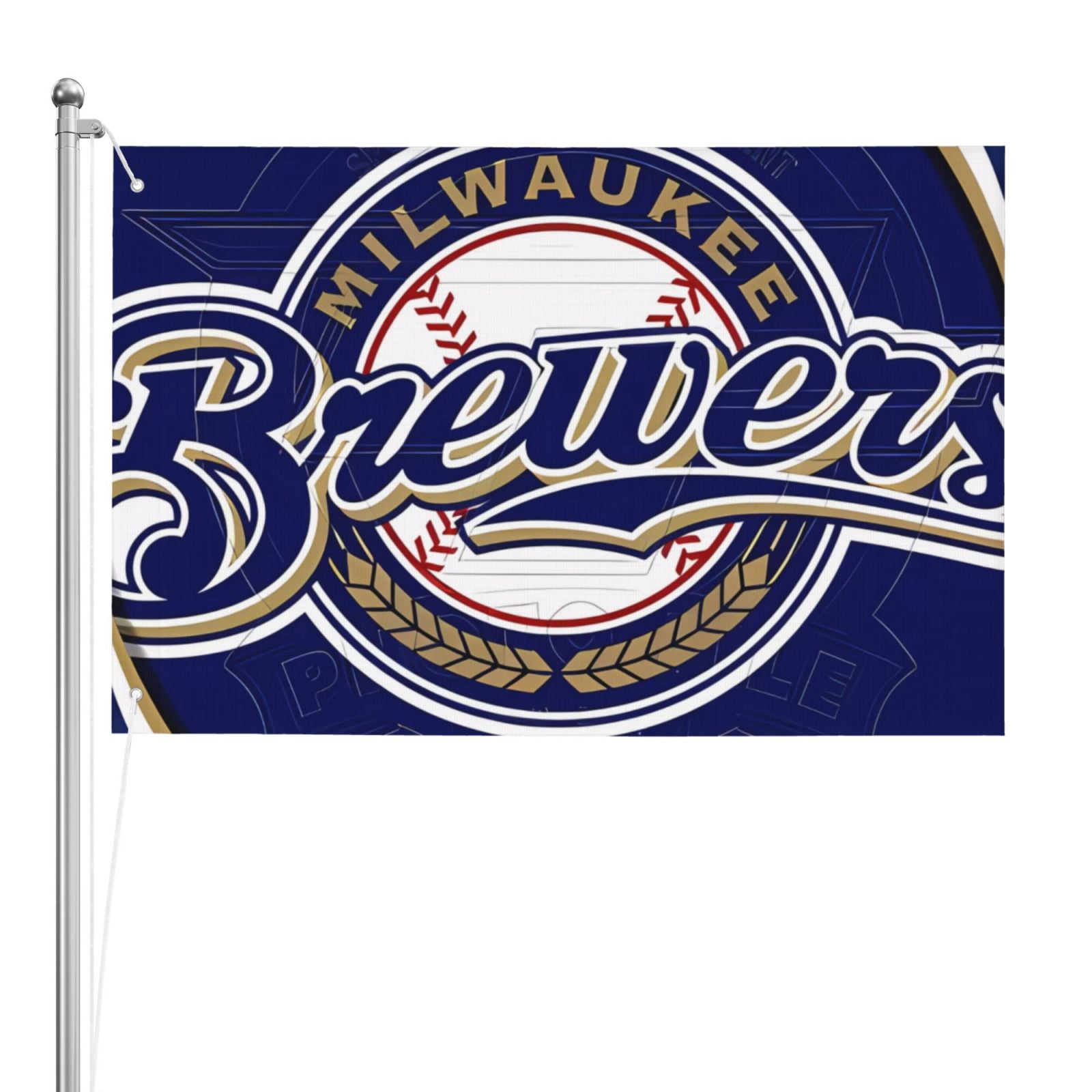 Brewers Three Layer personalized Double Sided Flag Football Fans ...