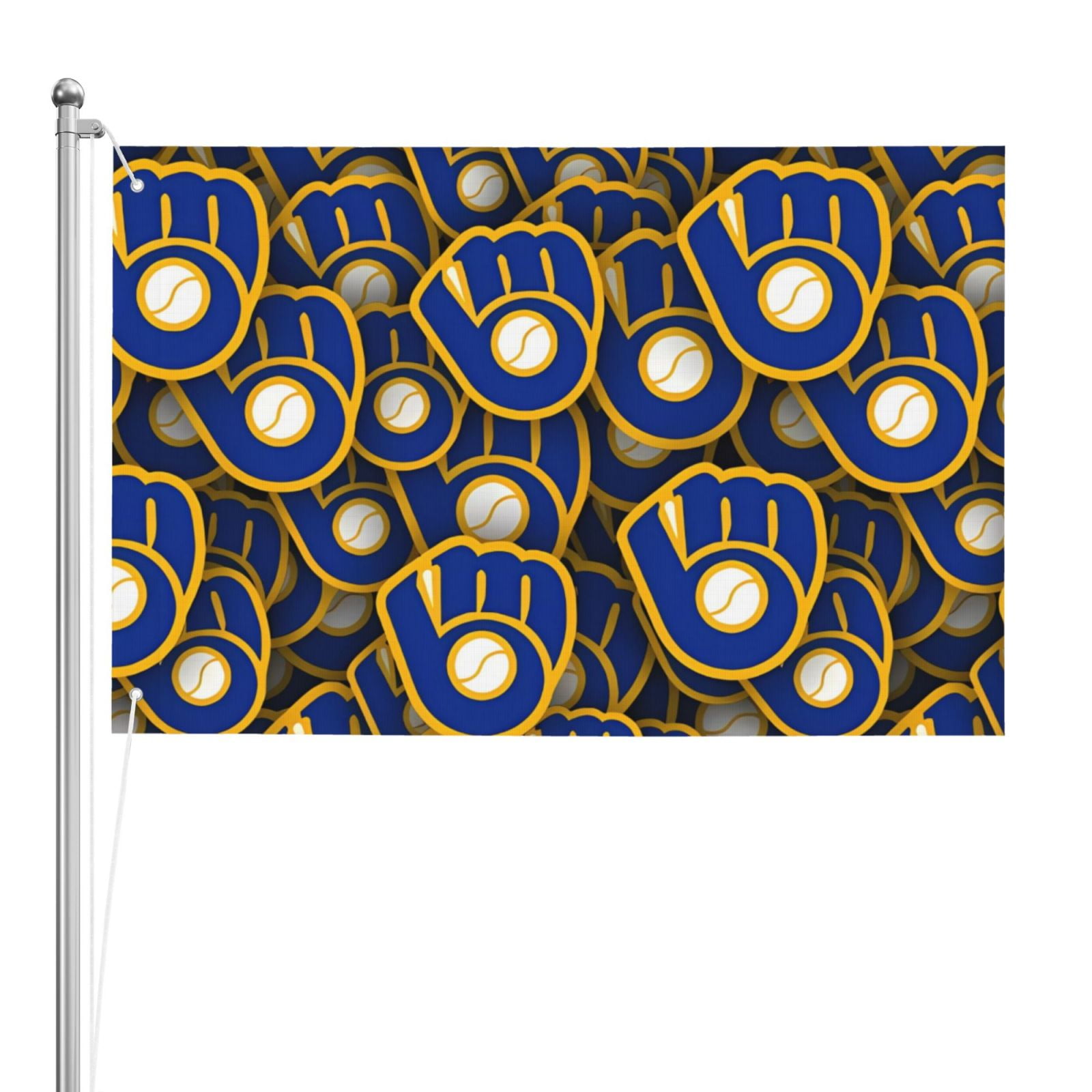 Brewers Three Layer personalized Double Sided Flag Football Fans ...