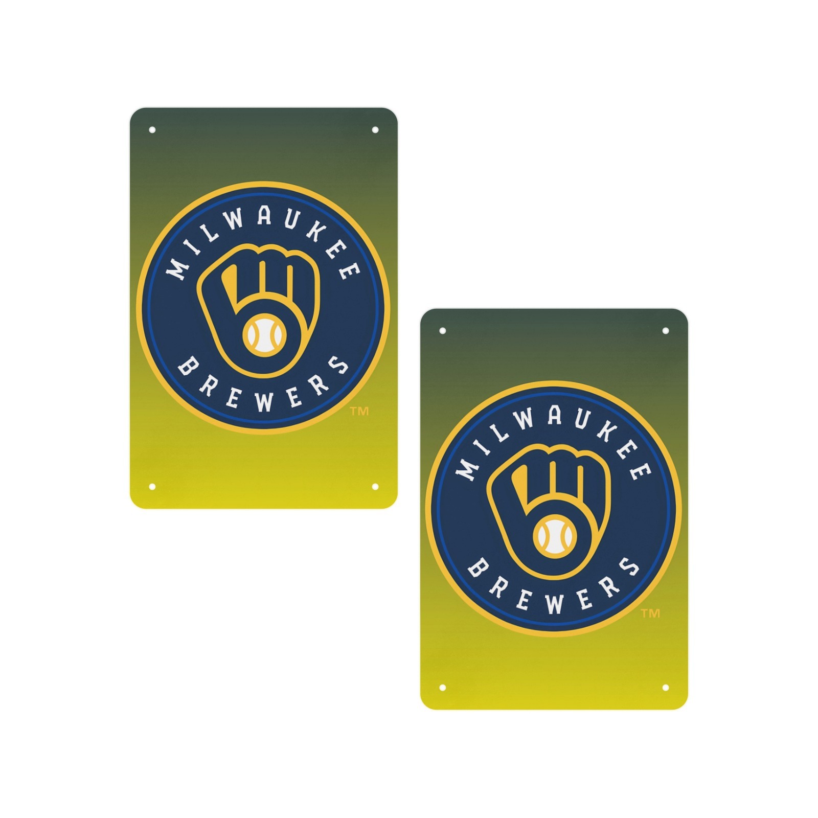 Brewers Tin Painting Wall Decor Baseball Team Personalized Logo ...