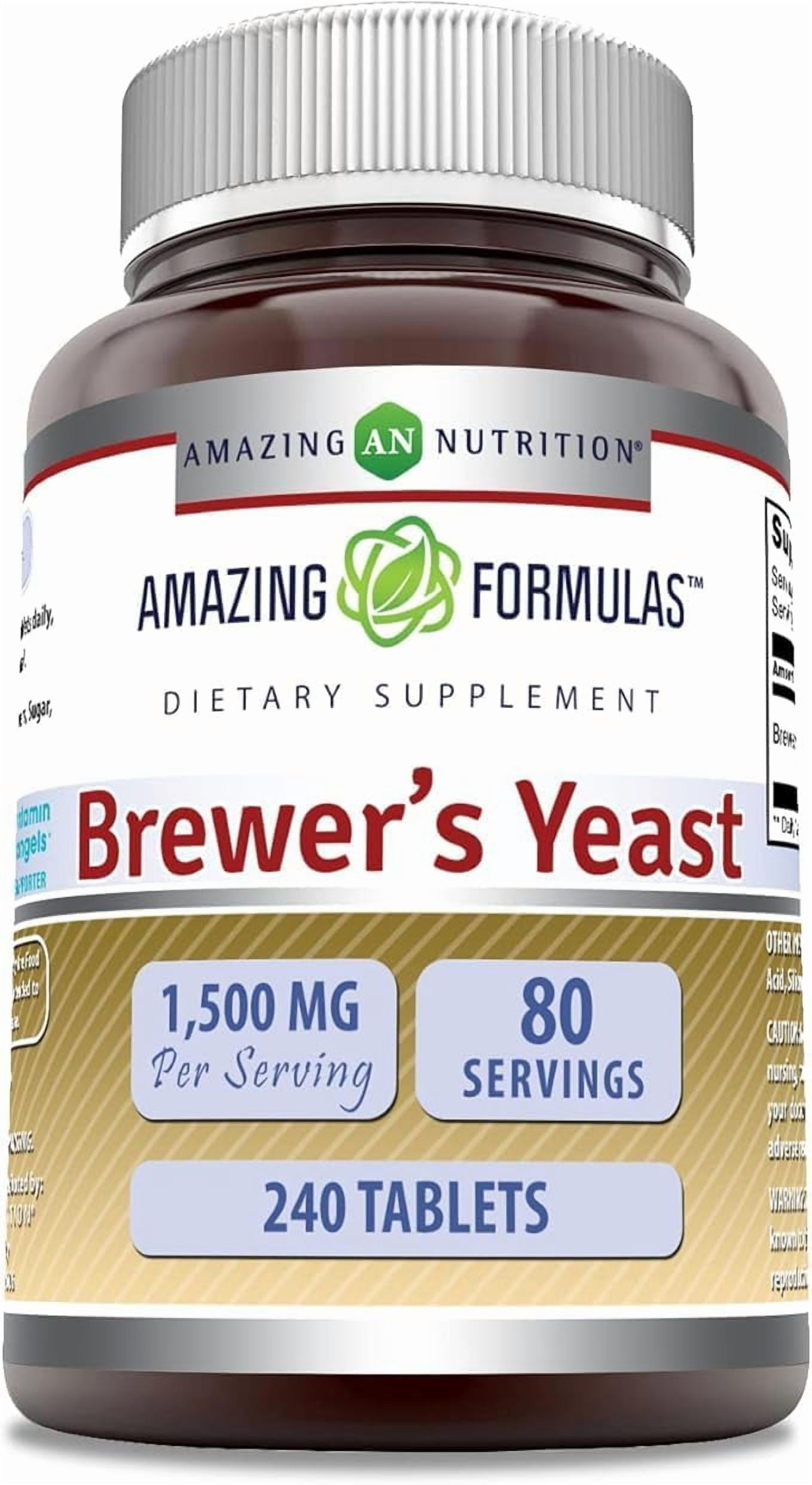 Brewer' Yeast 1500mg - Bone strength for health food stores - Walmart ...