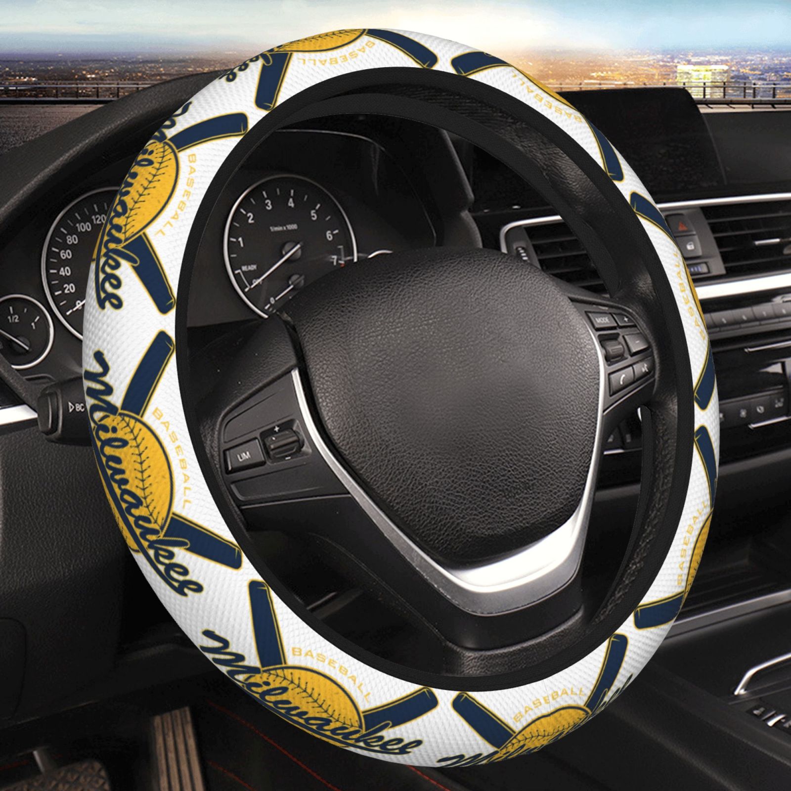 Brewers thickened Car Steering Wheel Cover Double layered Non-Slip ...