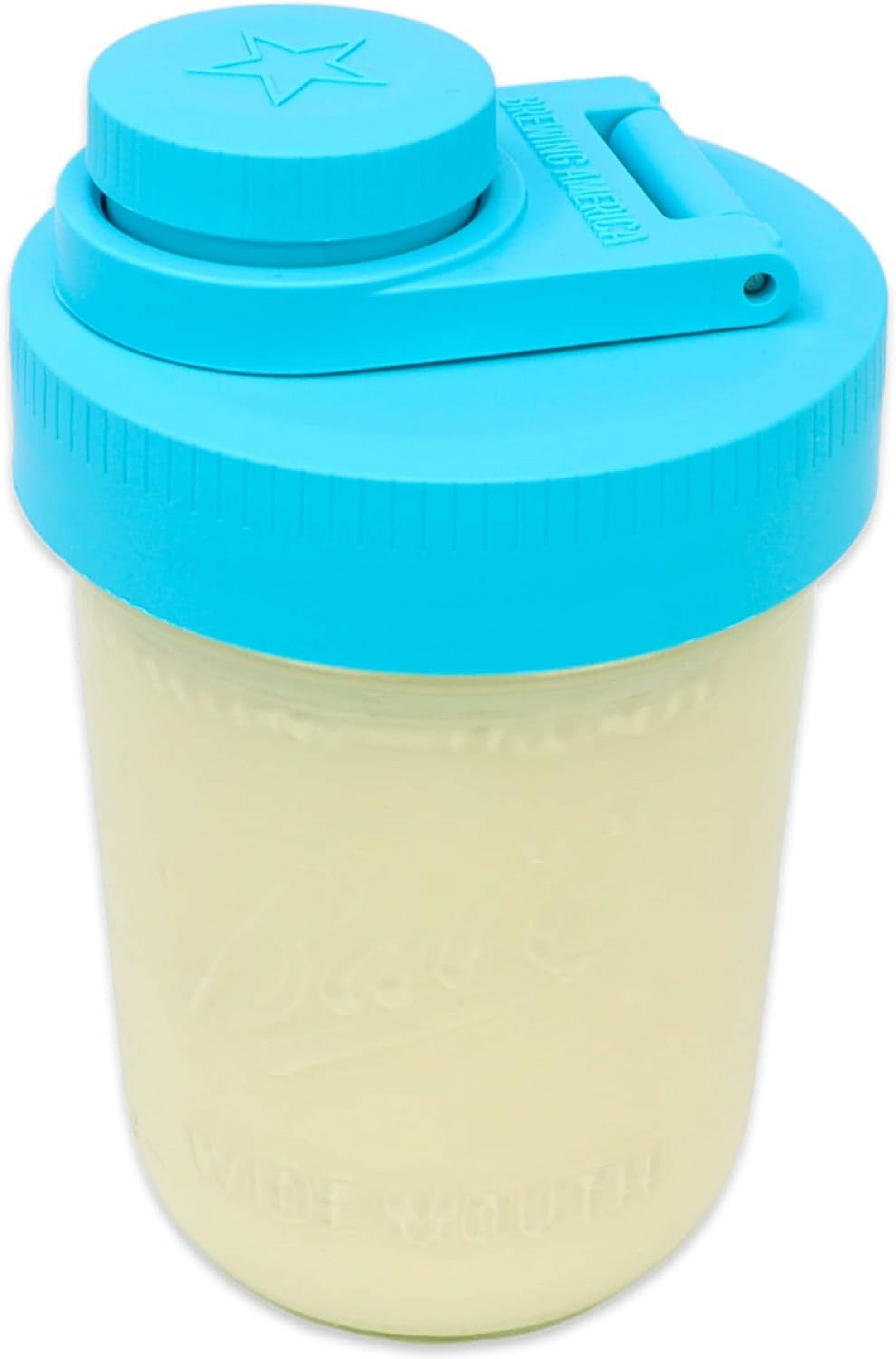 Brewing America Creamer Jar with Pouring Lid, 1 Pint (16 oz) Wide Mouth ...