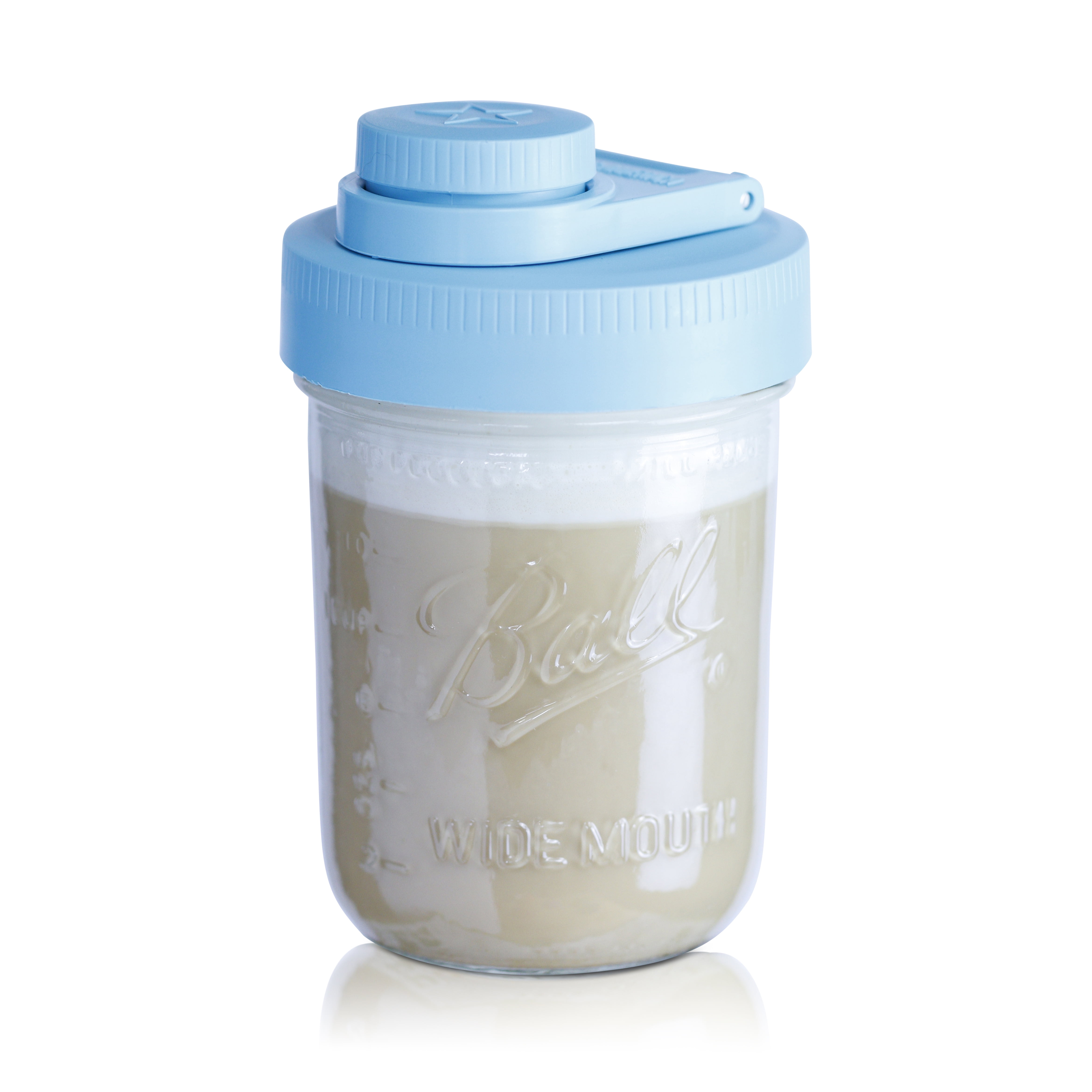 Brewing America Creamer Jar with Pouring Lid, 1 Pint (16 oz) Wide Mouth ...