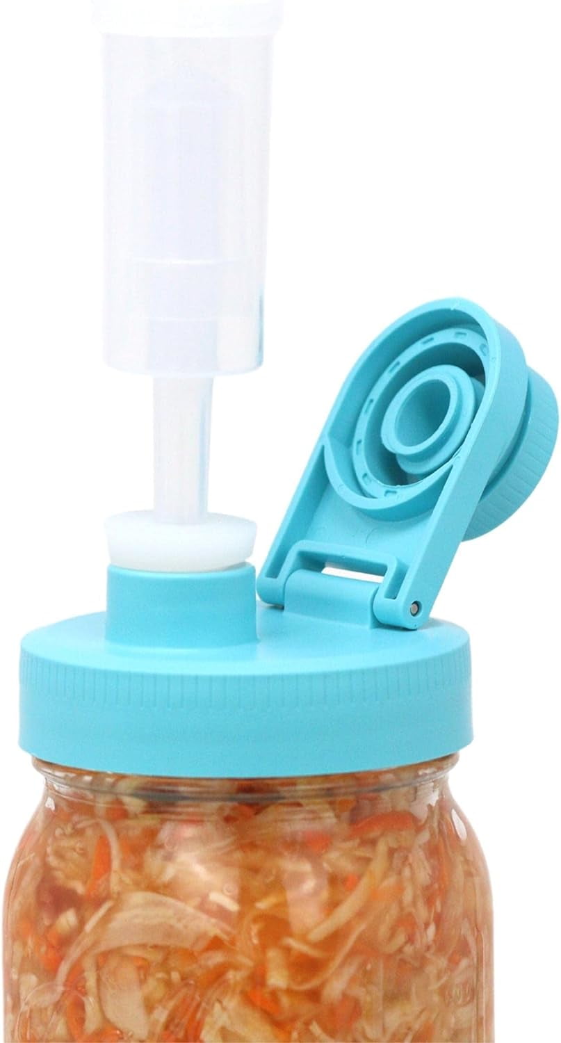 Brewing America Fermentation Kit Lids for Wide Mouth Mason Jars (Jars ...