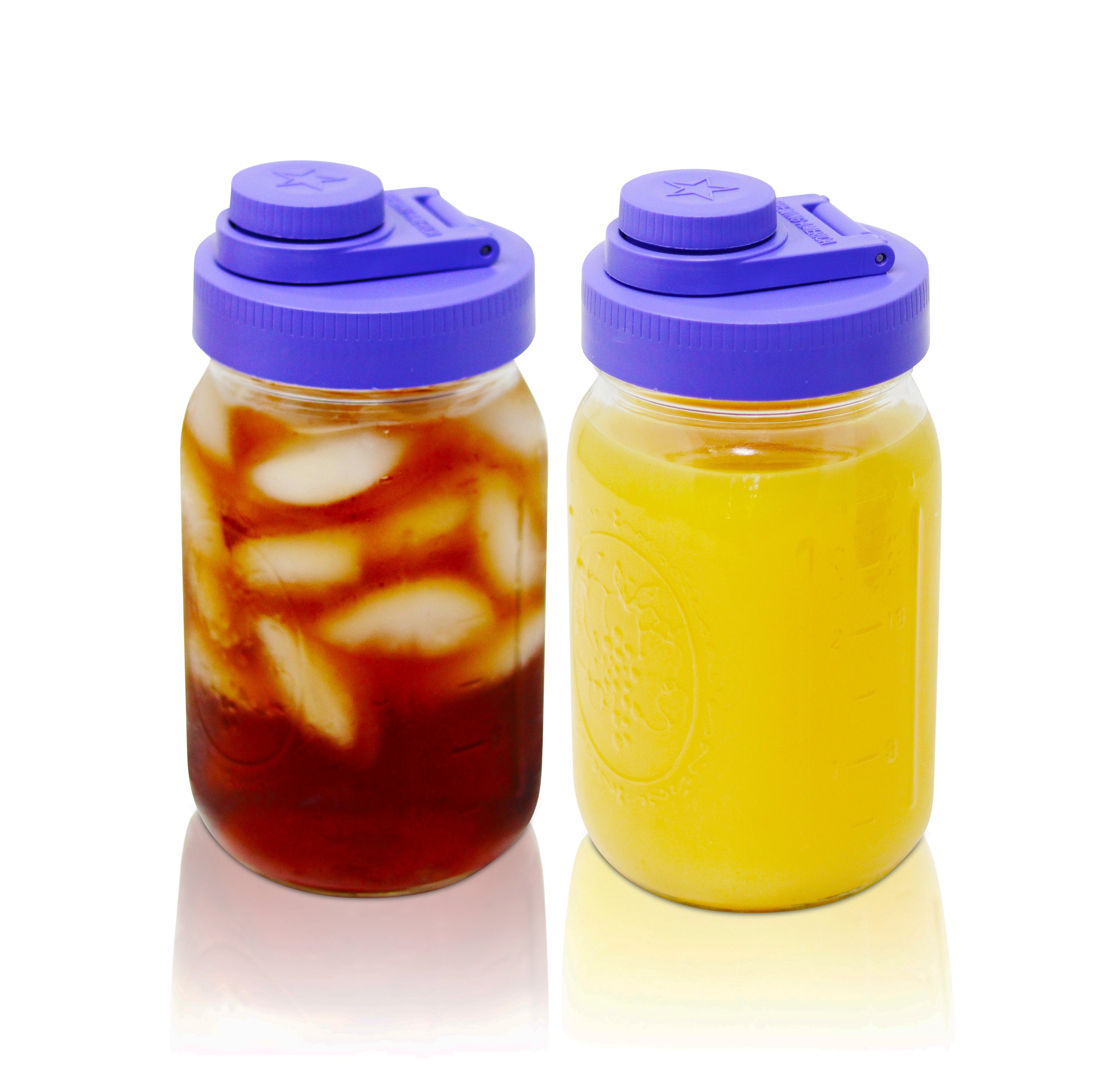Brewing America Glass Mason Jar Pitcher with Lid - Ball Jars, 1 Quart ...