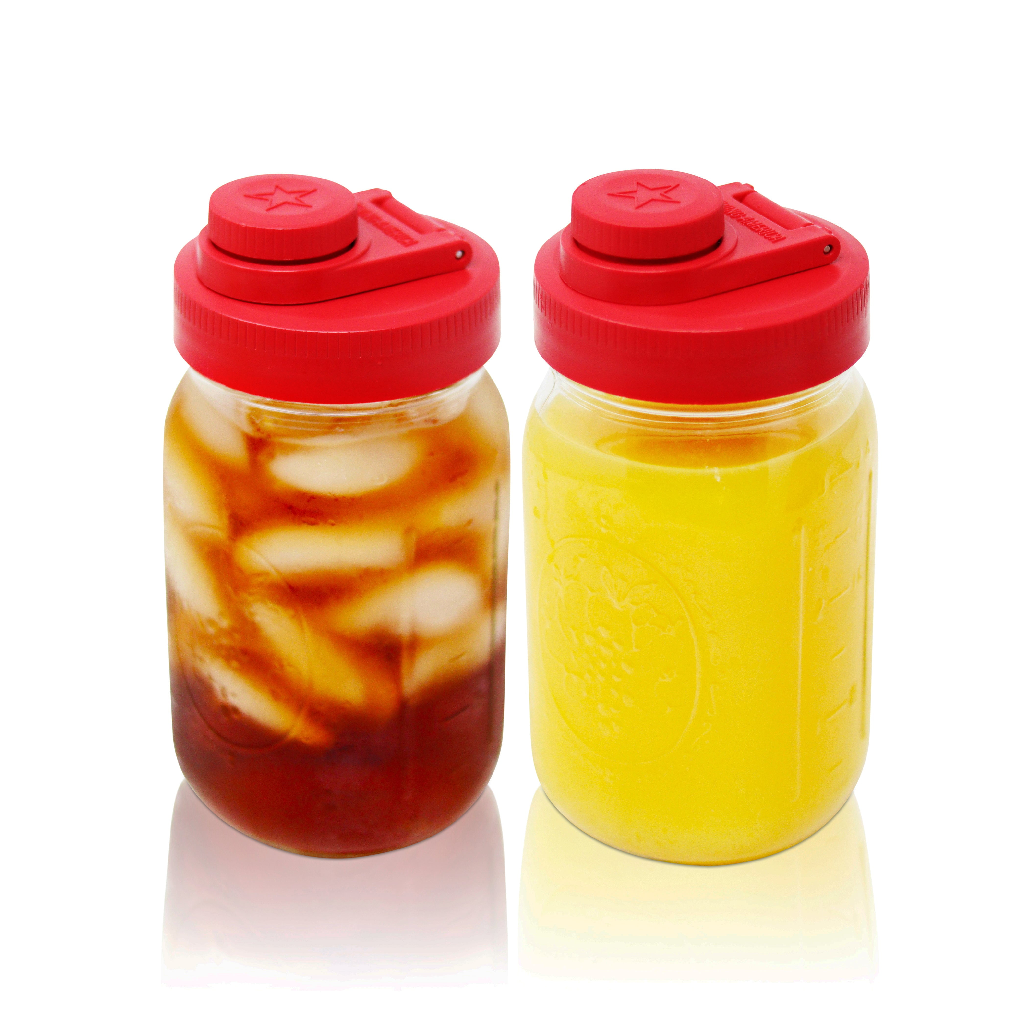 Brewing America Glass Mason Jar Pitcher with Lid - Ball Jars, 1 Quart ...