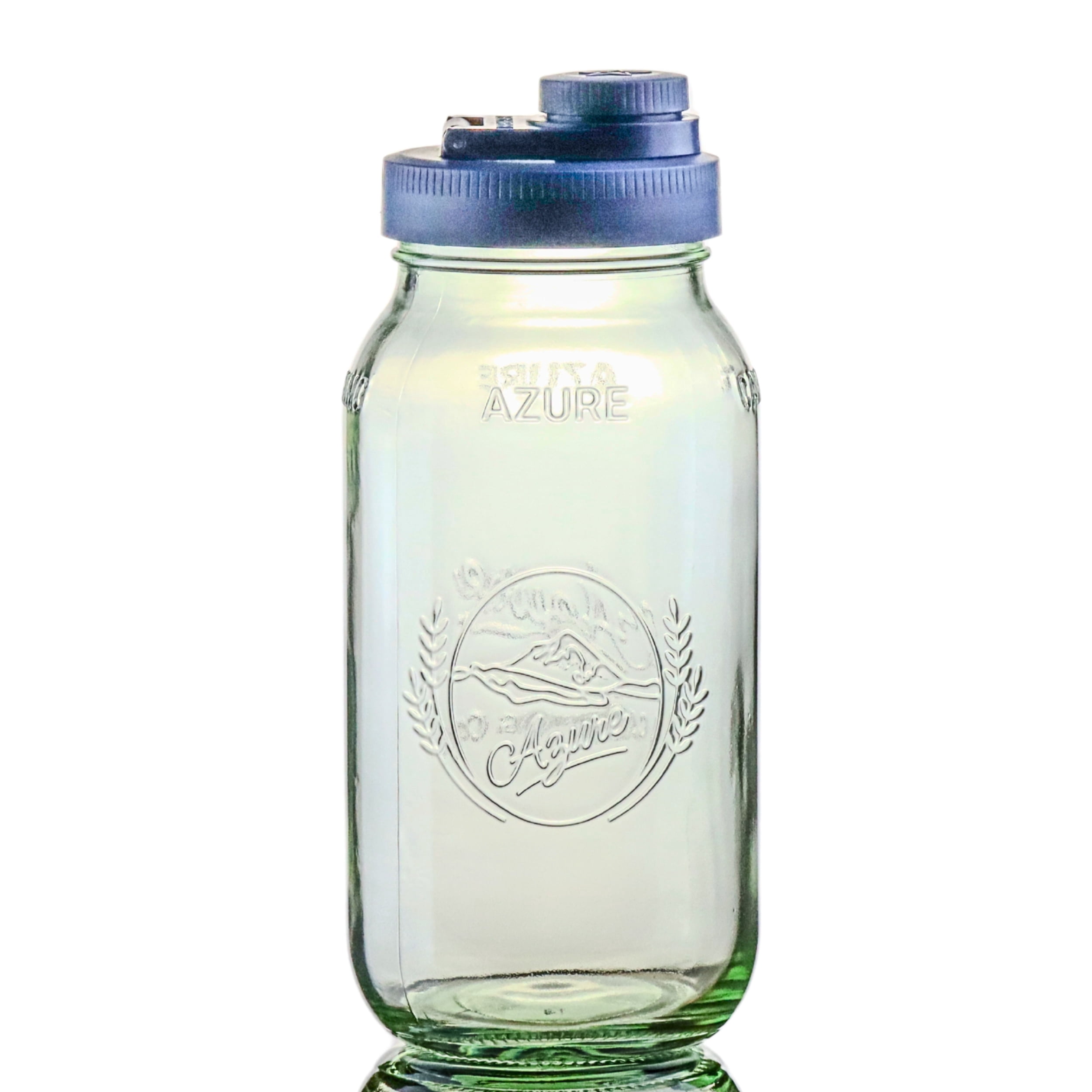 Brewing America 2 Quart Glass Mason Jar with Wide Mouth, Leak-proof Lid ...