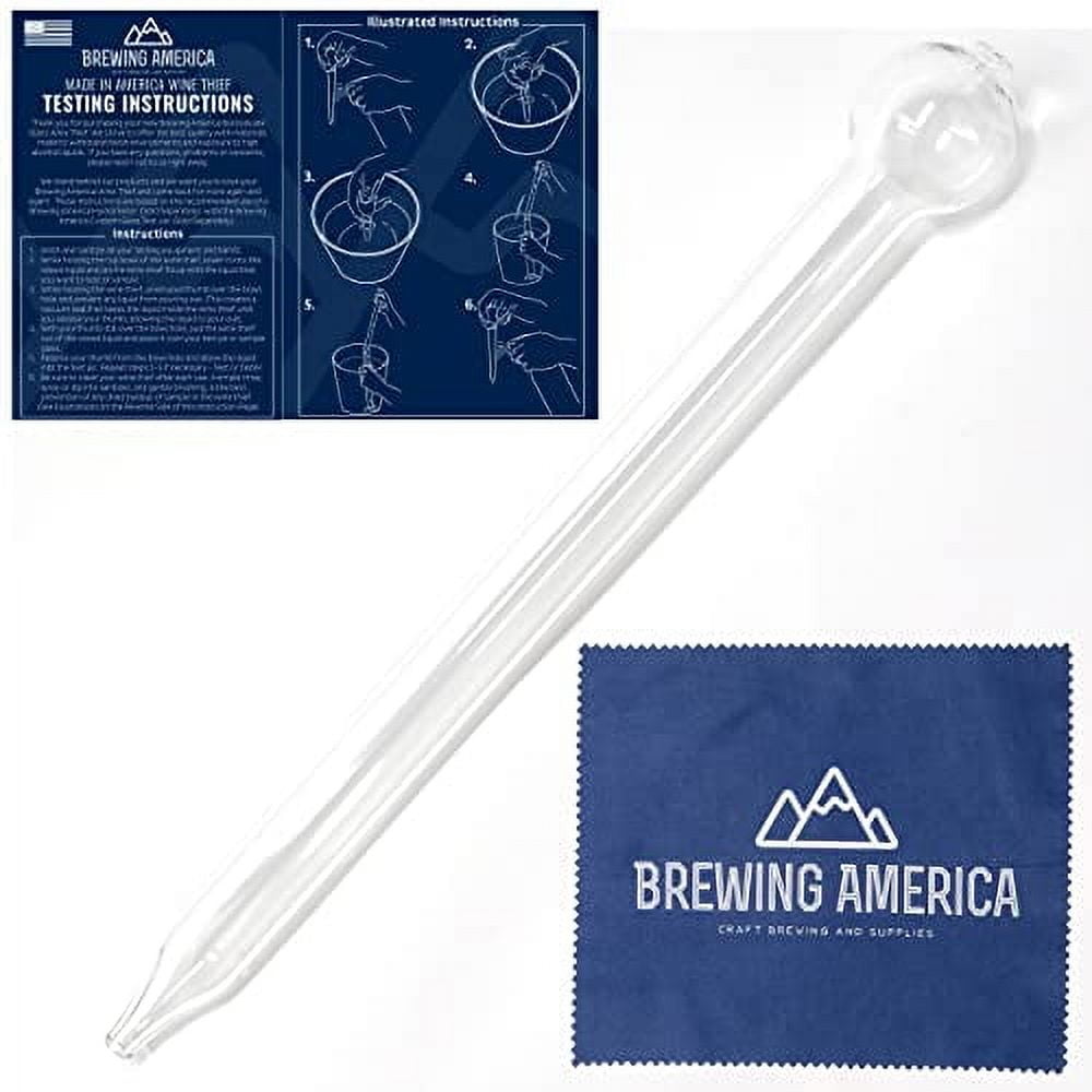Brewing America Glass Wine Thief for Brewing Wine - Hand Blown ...