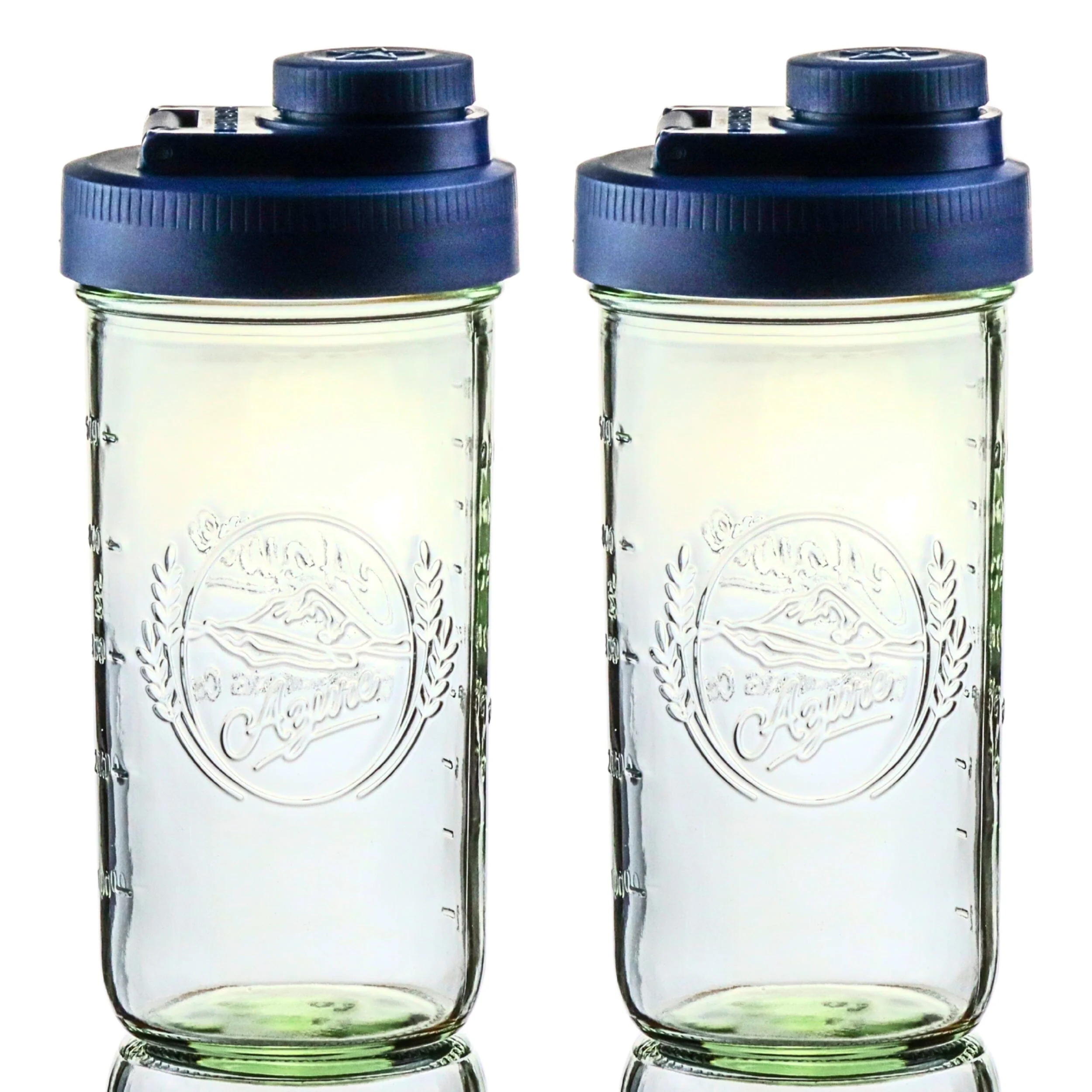 Brewing America Mason Jar Drinking Cup Pint and Half Drinking Lid and ...